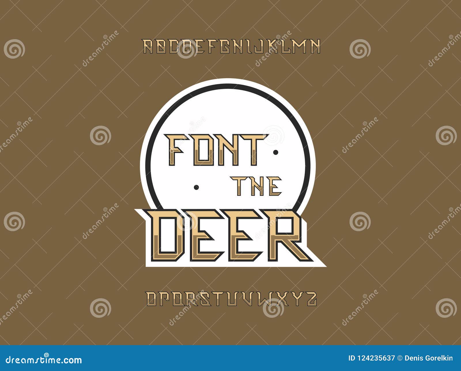 Deer font. Vector alphabet stock vector. Illustration of acute - 124235637