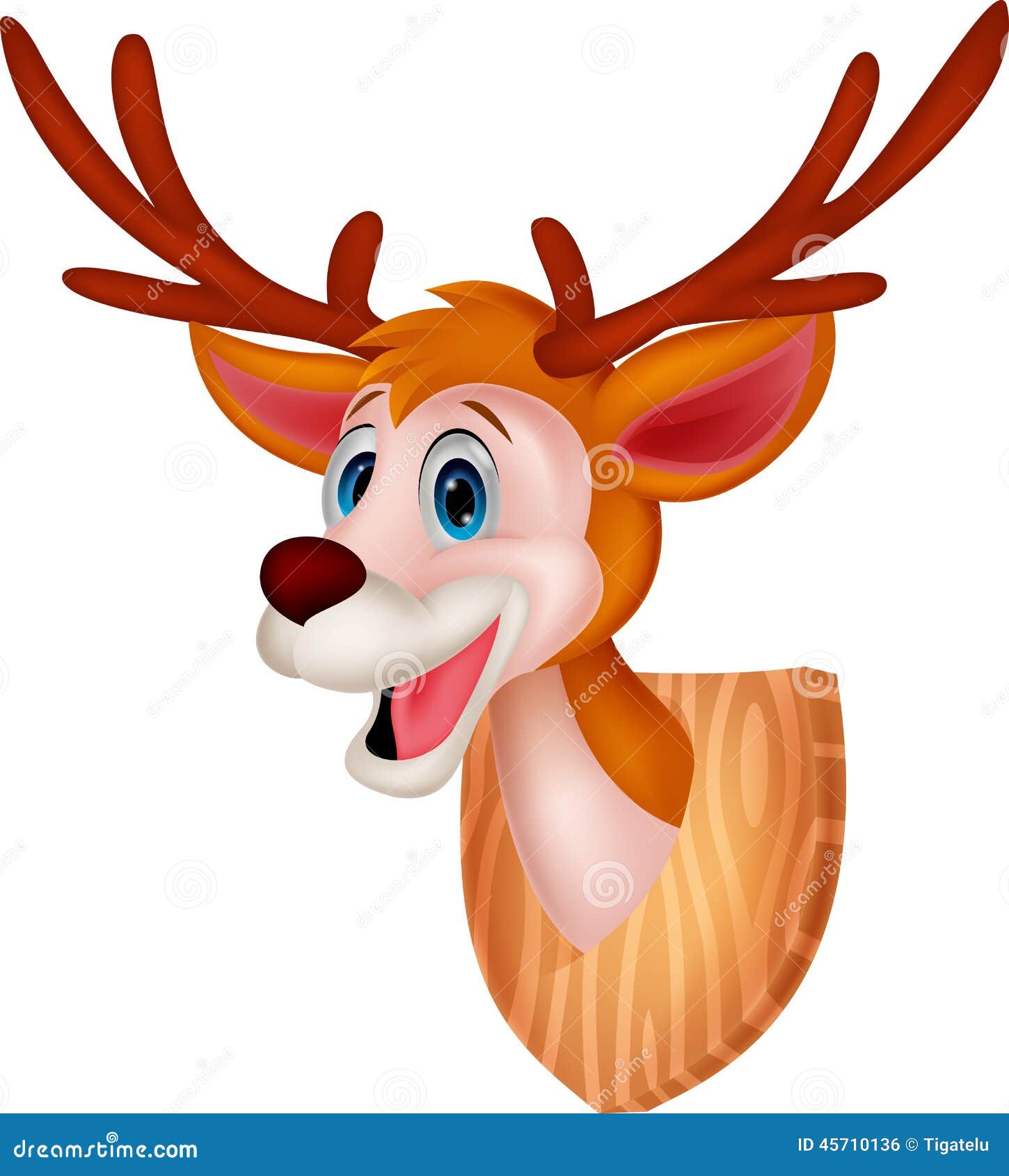 Deer head cartoon stock vector. Illustration of carnivore - 45710136