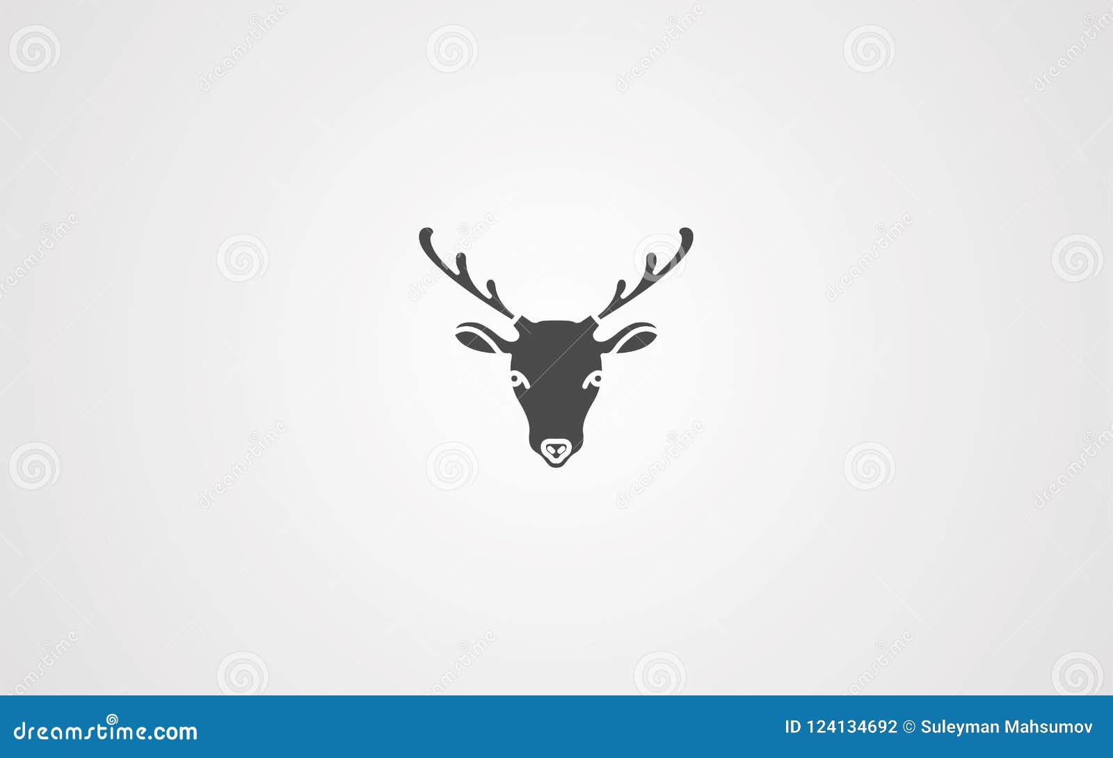 Deer Vector Icon Sign Symbol Stock Vector - Illustration of hunting ...