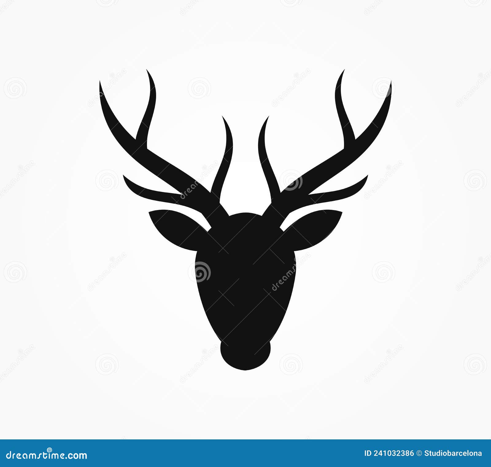 Deer head shape icon stock vector. Illustration of mammal - 241032386