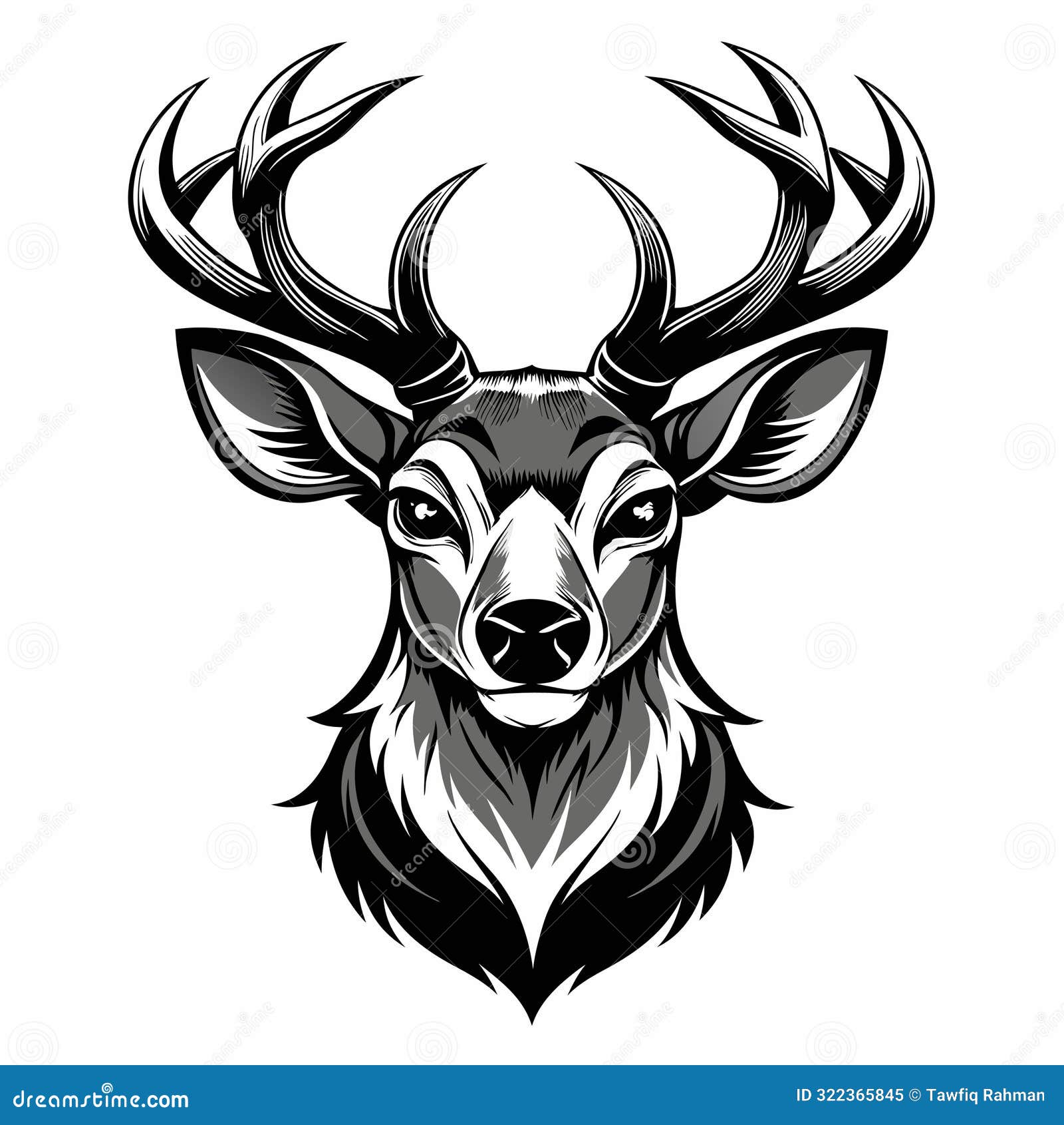 Deer Head Vector: Explore Unique Design Elements Stock Illustration ...