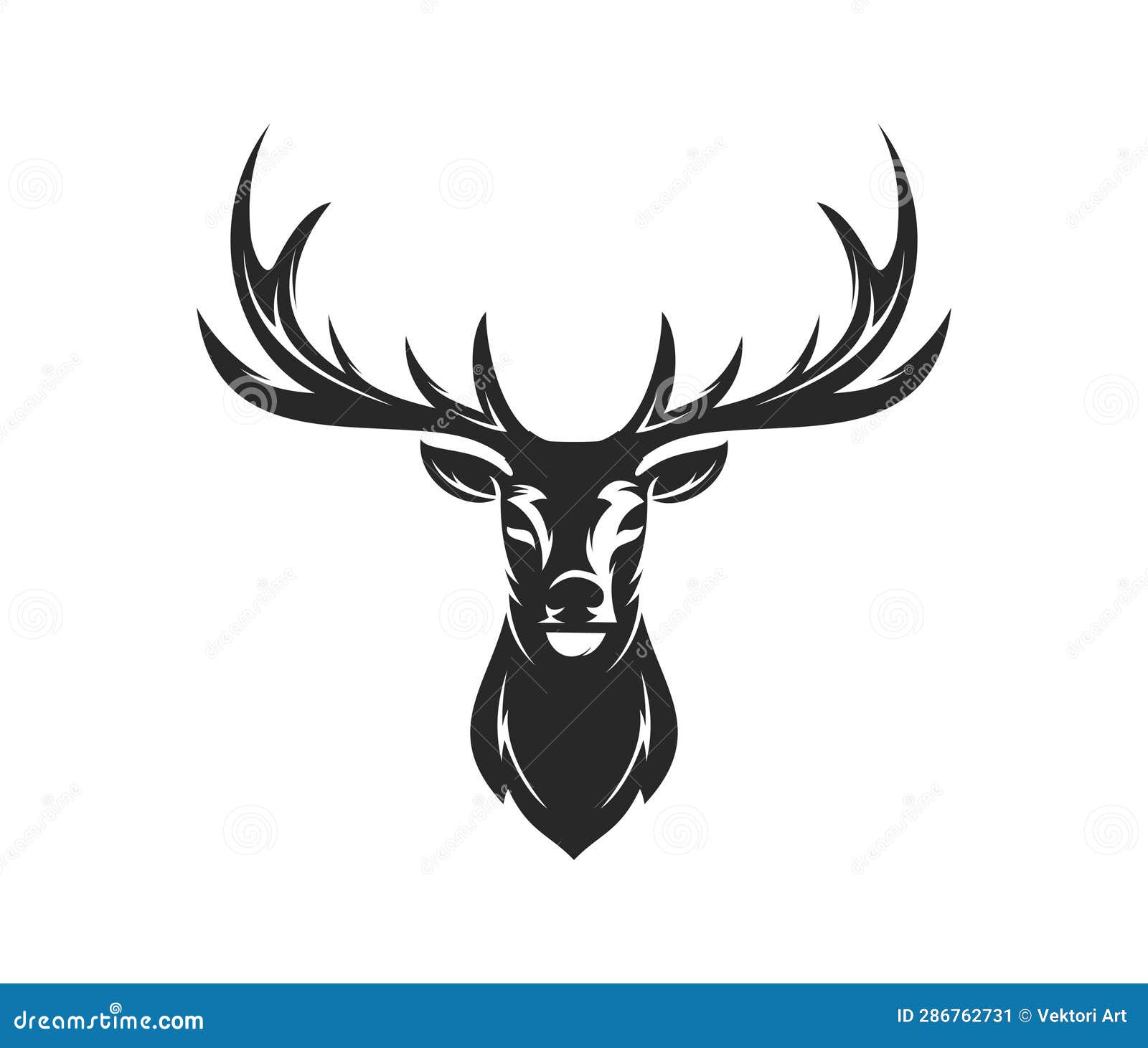 Deer head vector image stock illustration. Illustration of drawing ...