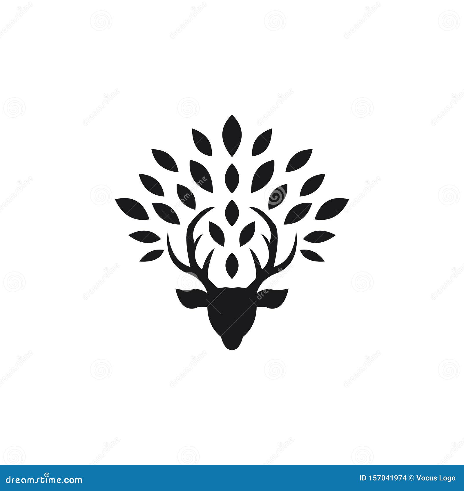 Deer Hunt Logo-mall, Elegant Deer Head-logotyp Utformar Vektor Vektor ...