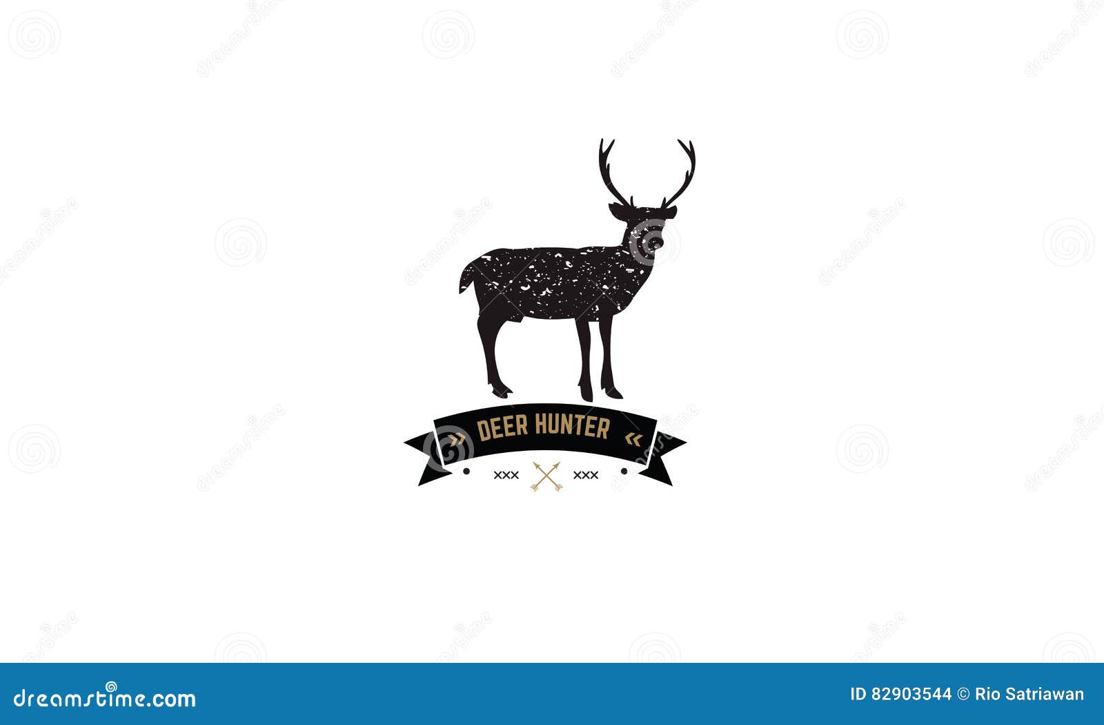 Deer hunter stock vector. Illustration of lifestyle, antlers - 82903544