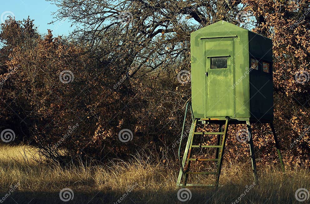 Deer Hunting Stand stock photo. Image of shadows, steps - 18192106