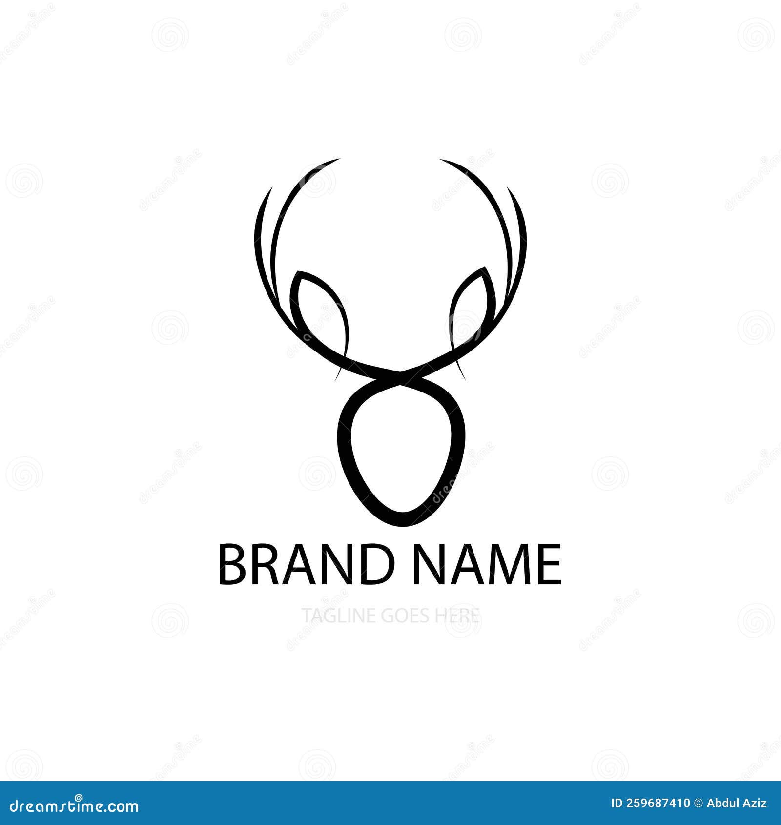 Deer Icon Logo Template Illustration Vector Stock Vector - Illustration ...