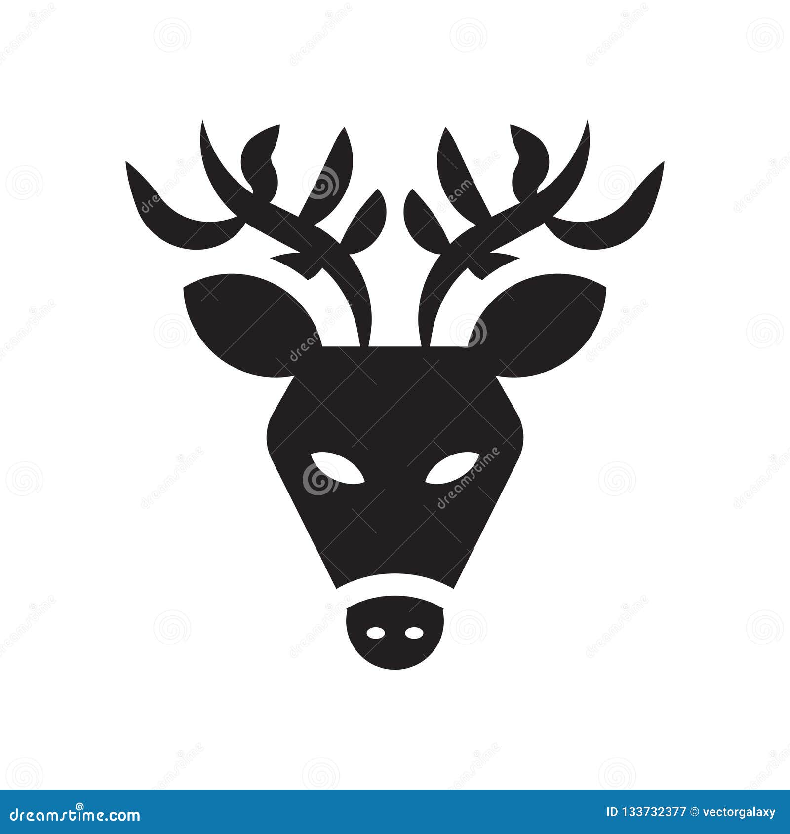 Deer Icon Vector Sign and Symbol Isolated on White Background, D Stock ...