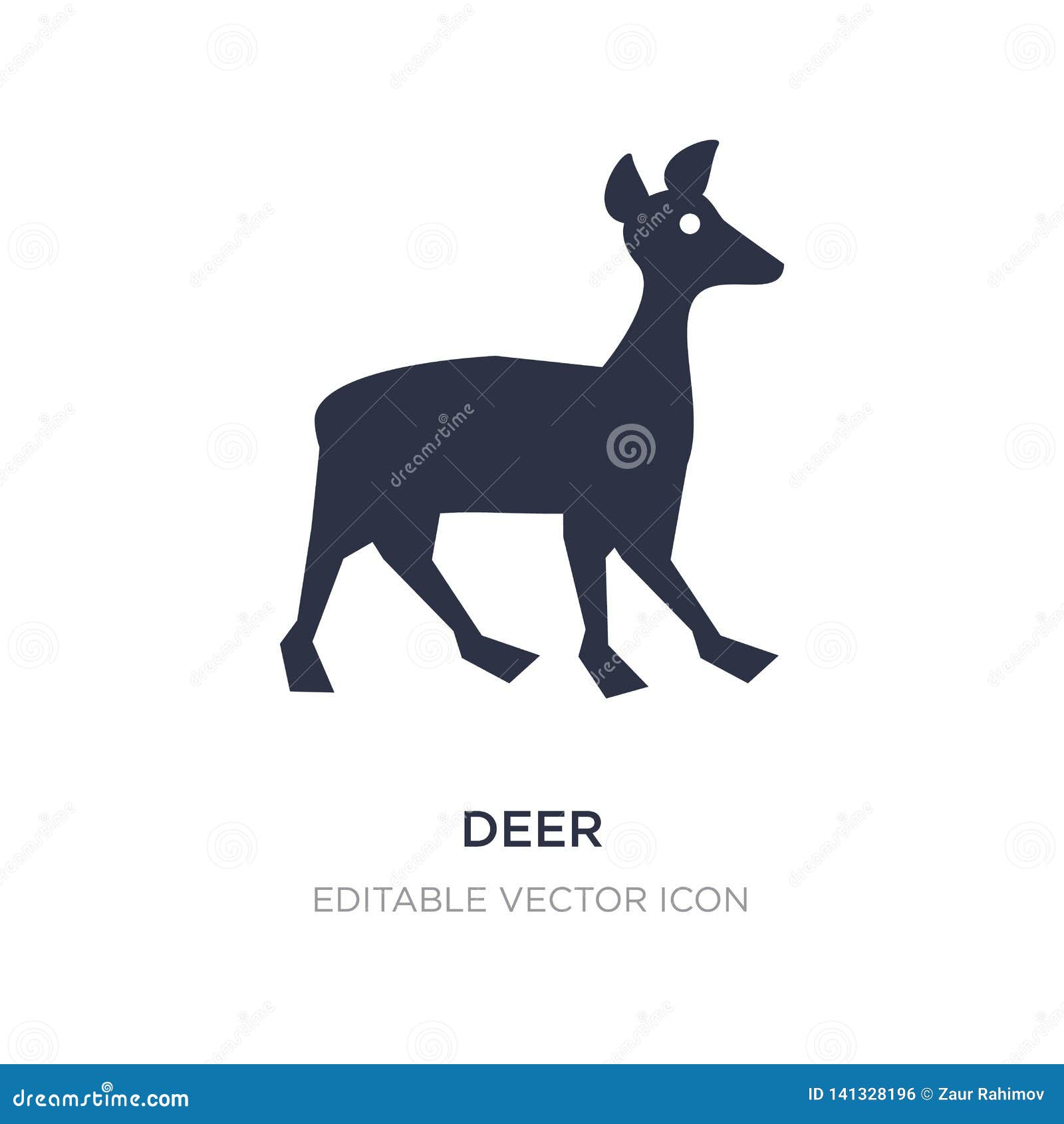 Deer Icon on White Background. Simple Element Illustration from Animals ...
