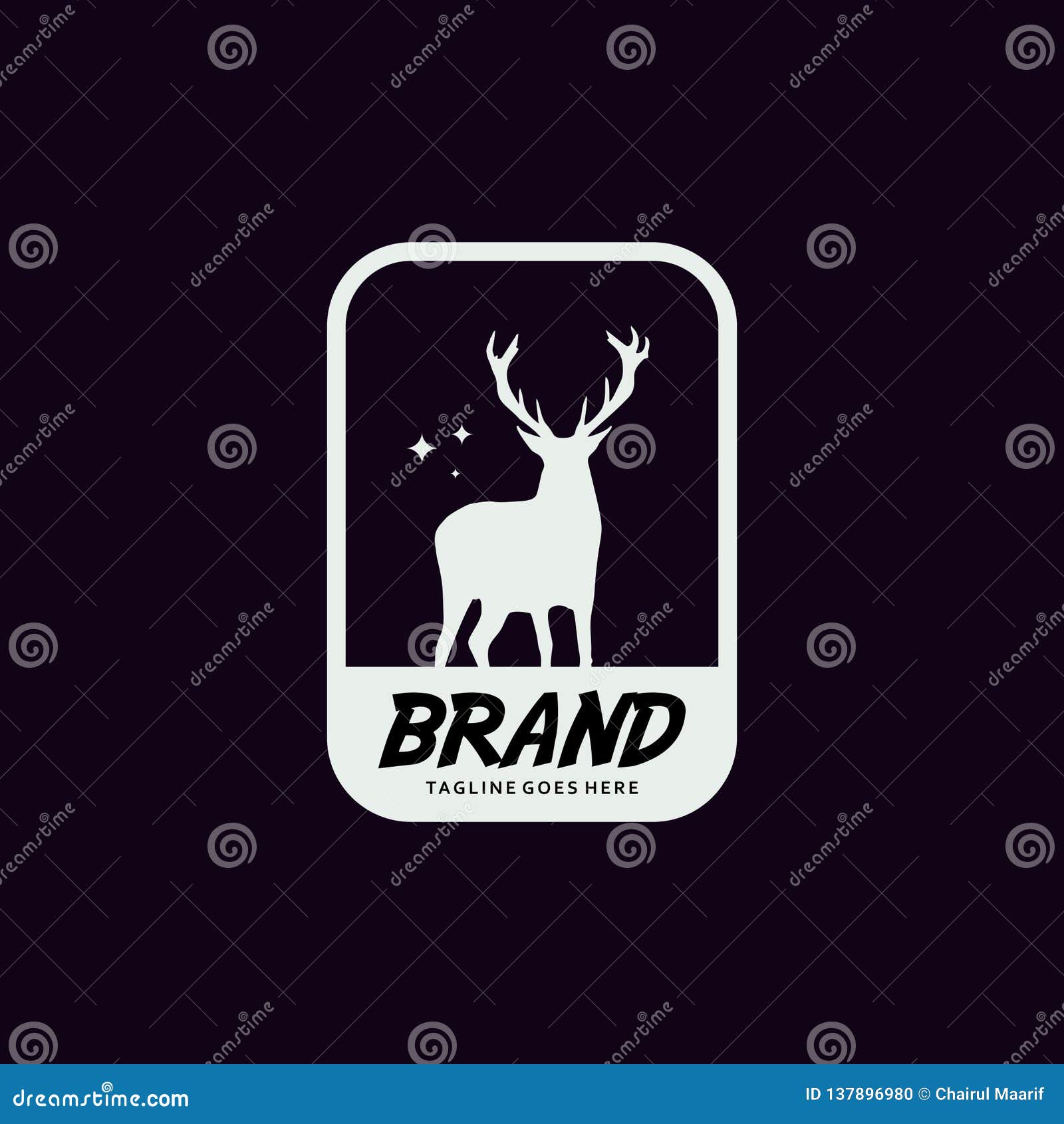 Deer Label Logo Design Template. Design Elements for Logo, Label ...