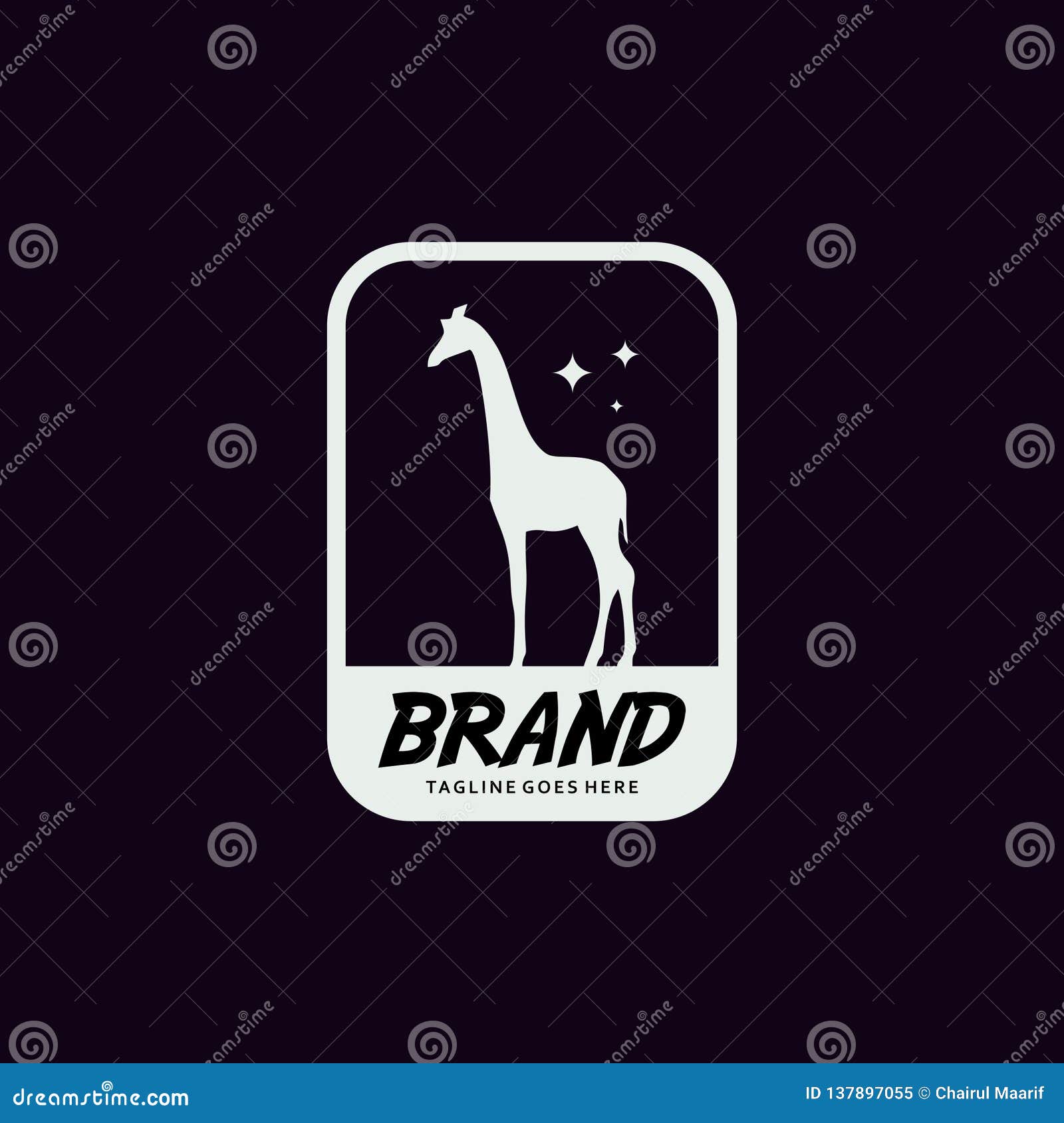 Giraffe Label Logo Design Template. Design Elements for Logo, Label ...