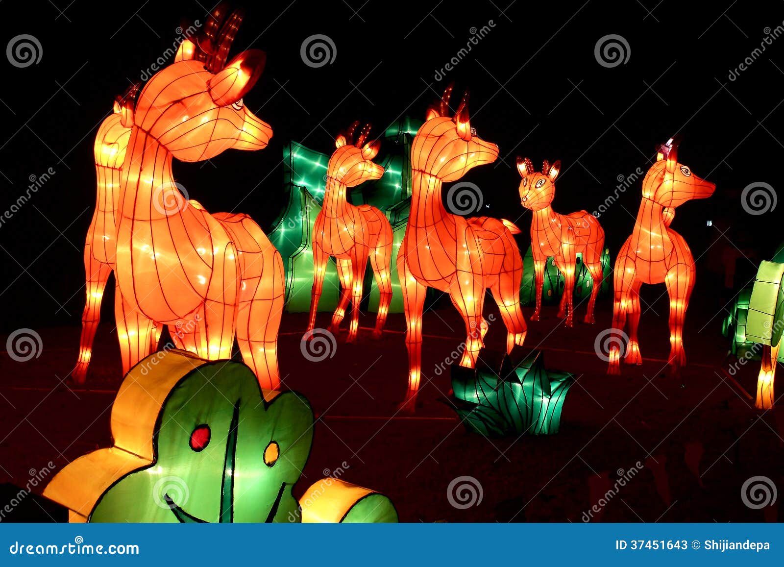 Deer light show stock image. Image of lighting, show - 37451643