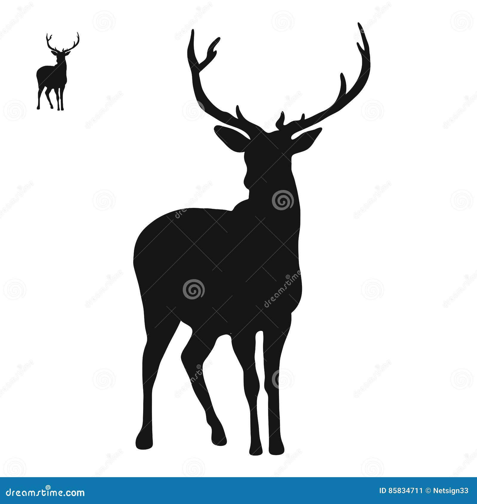 Deer logo icon stock vector. Illustration of elements - 85834711