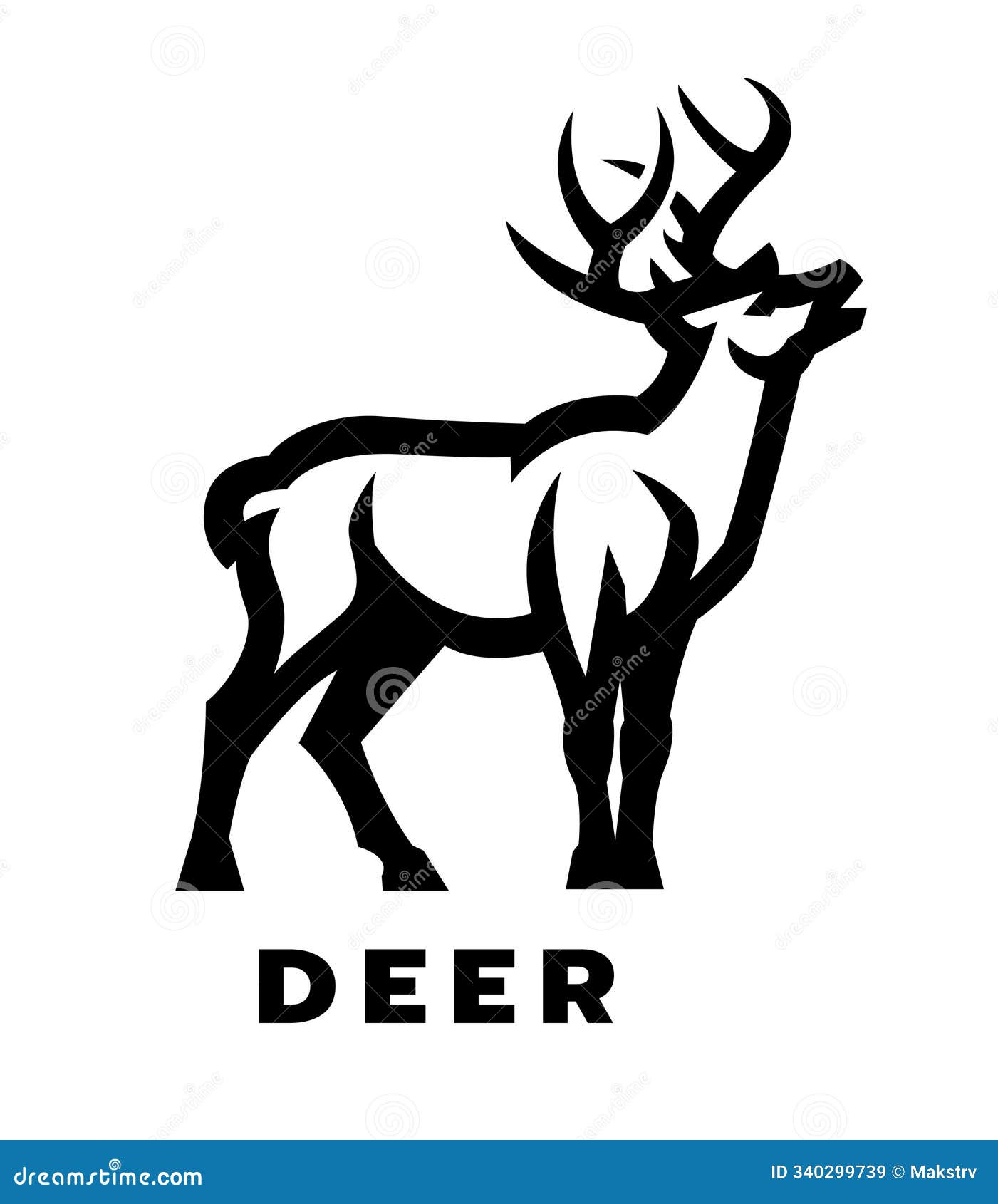 Deer logo, symbol. stock illustration. Illustration of deer - 340299739