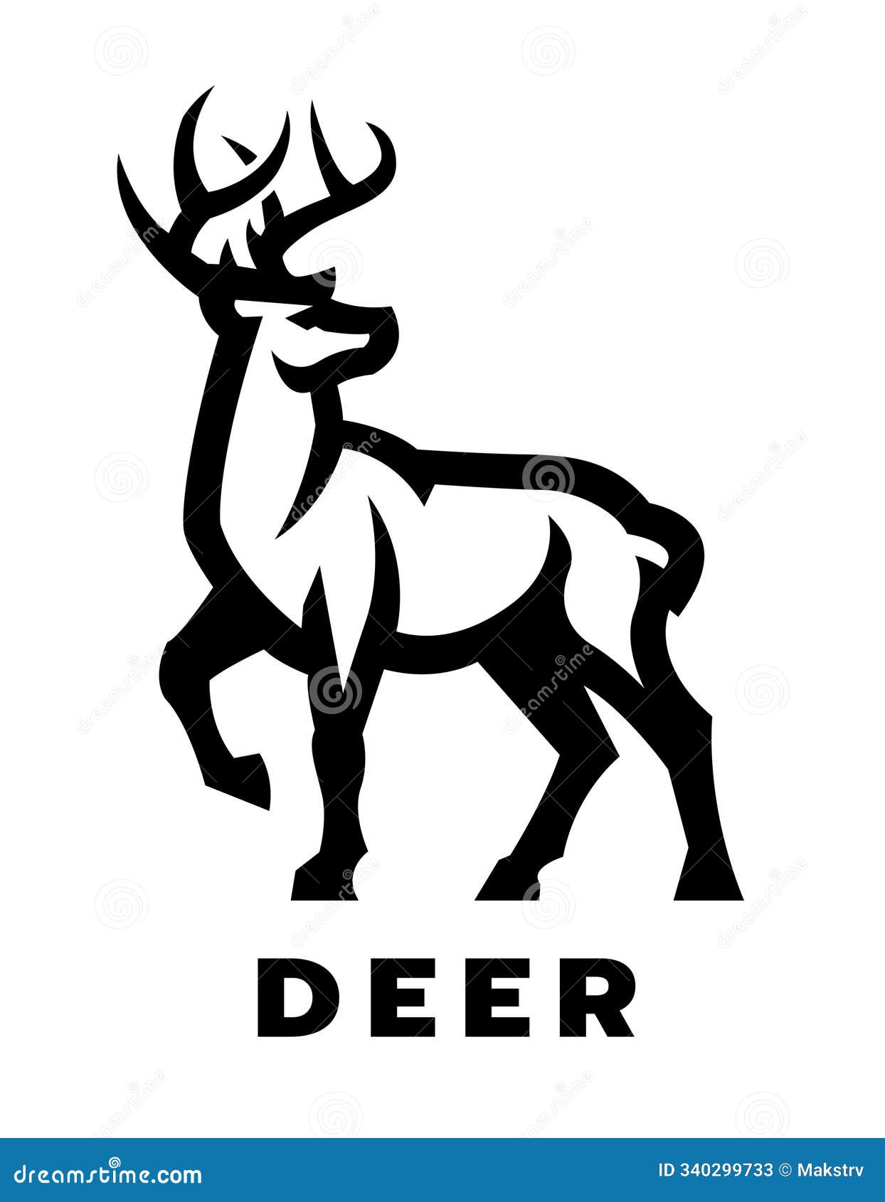 Deer logo, symbol. stock illustration. Illustration of vector - 340299733