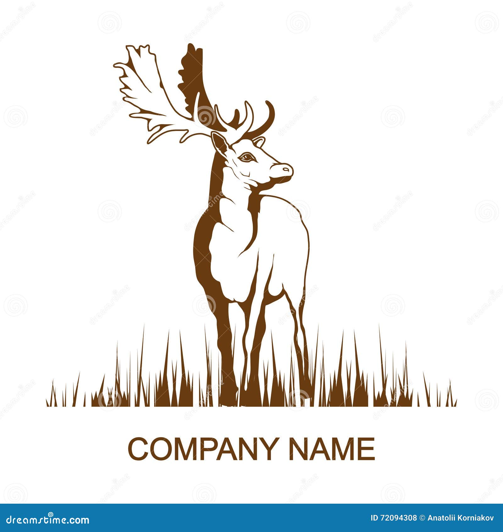 Deer logo stock vector. Illustration of mammal, drawing - 72094308