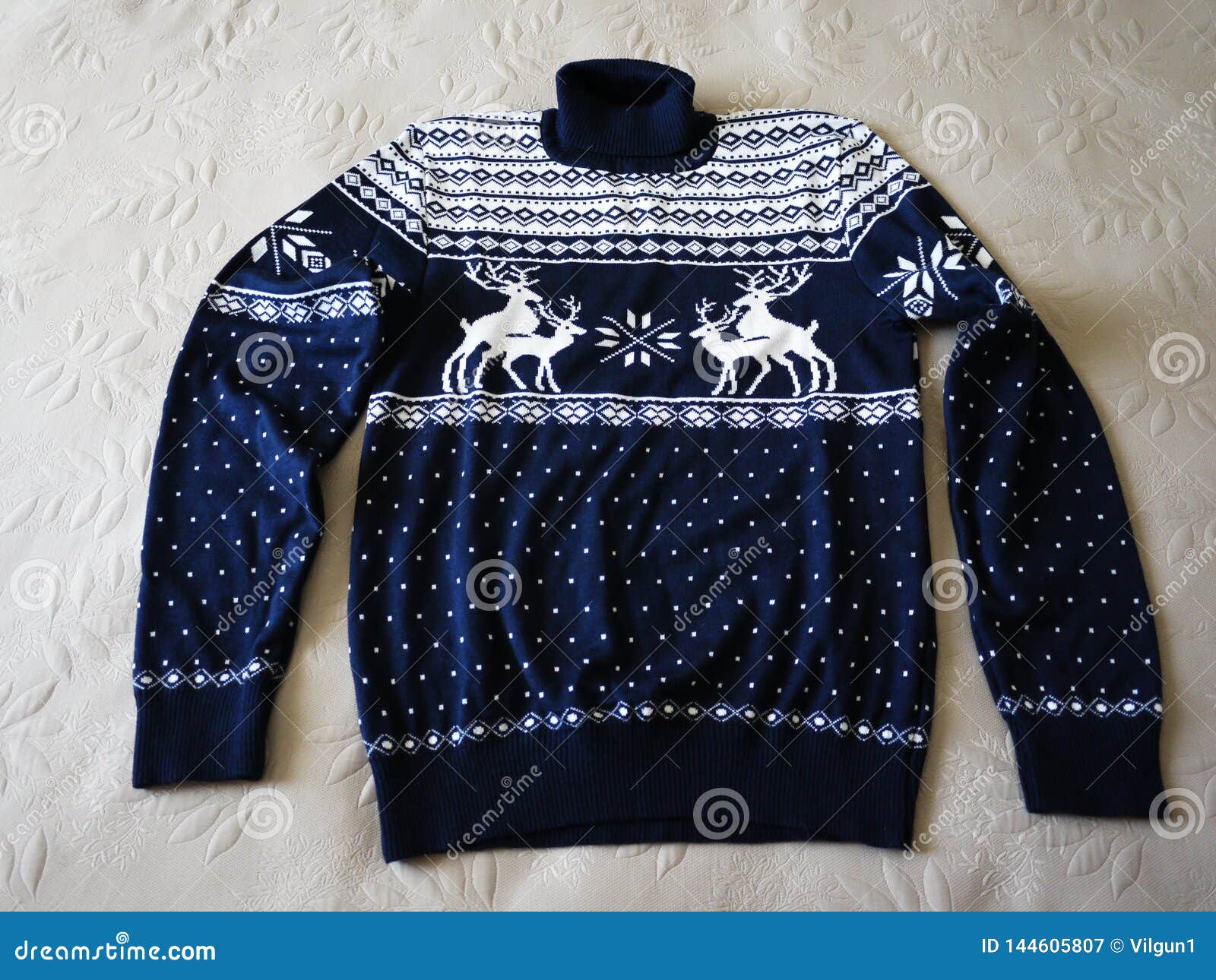 Deer, the Pattern on the Sweater. Men`s Sweater with Deer. Sweater for ...