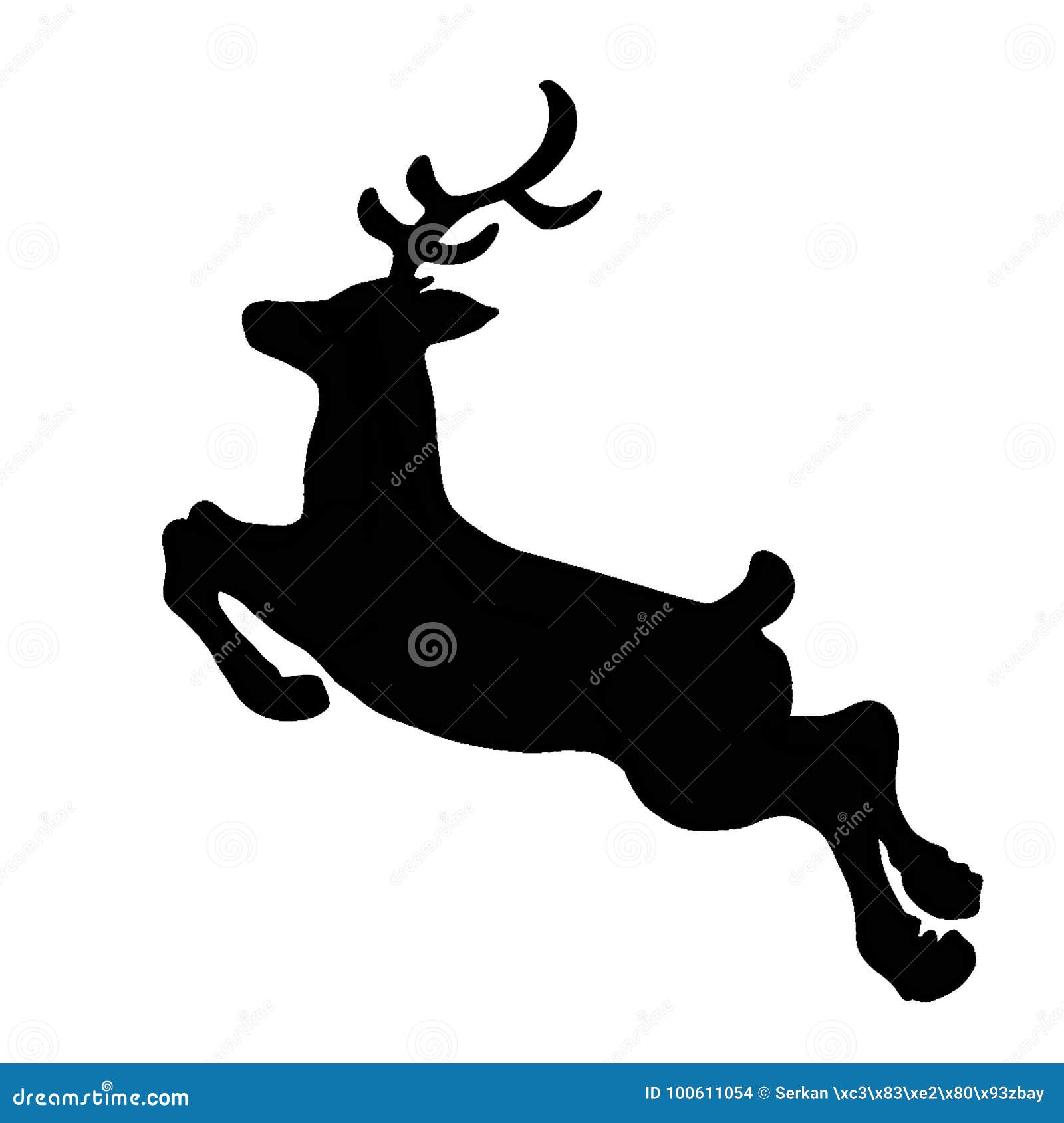 Deer shadow stock vector. Illustration of antlers, adult - 100611054