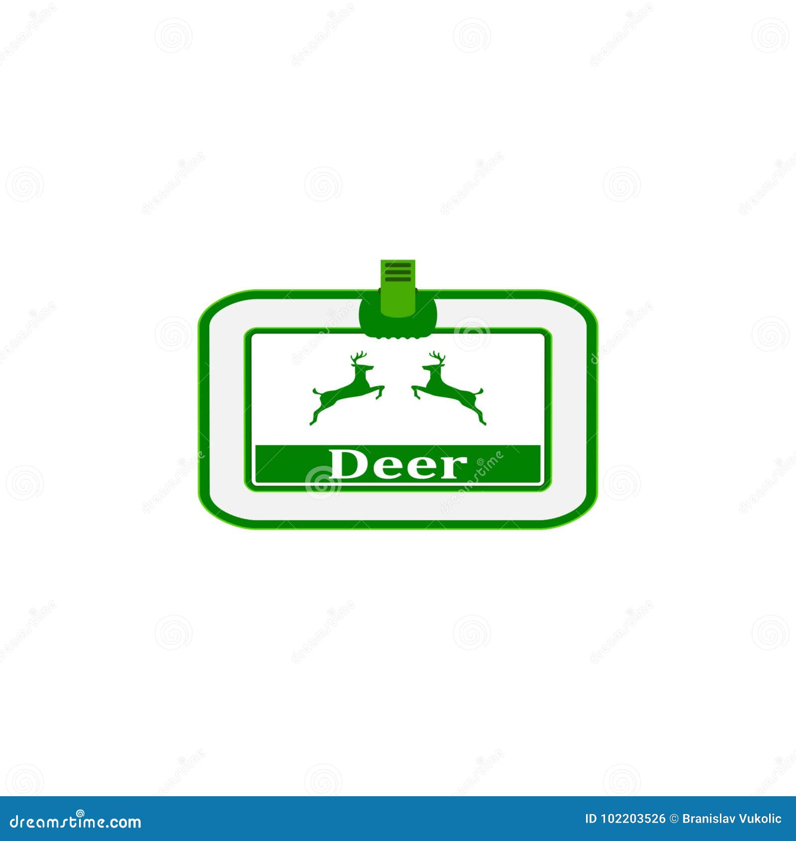 Deer sign stock illustration. Illustration of wildlife - 102203526