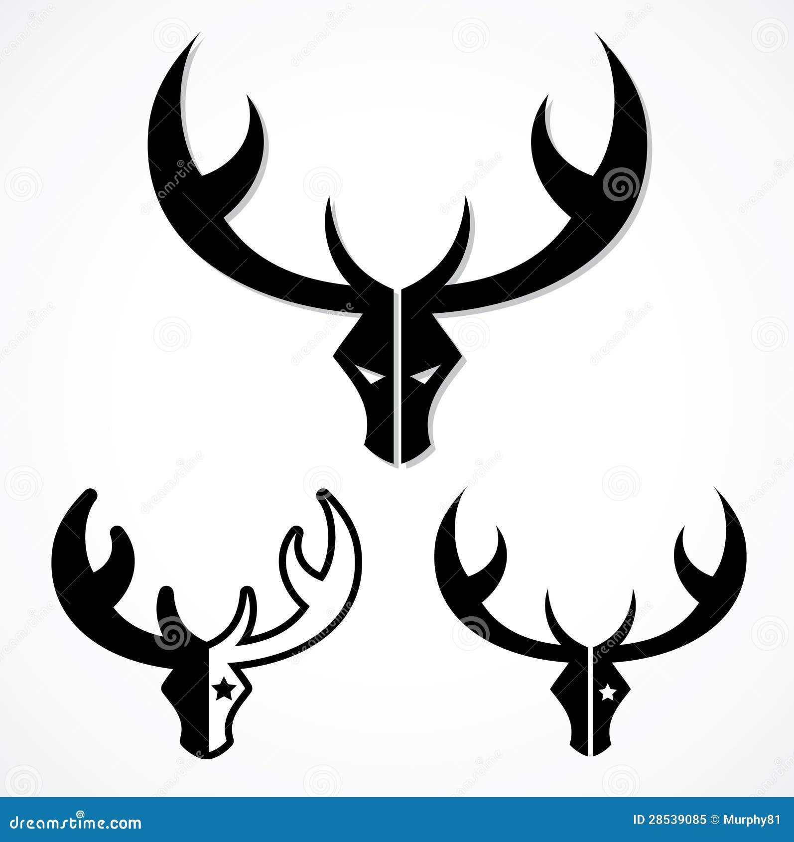 Deer signs stock vector. Illustration of antlers, reindeer - 28539085