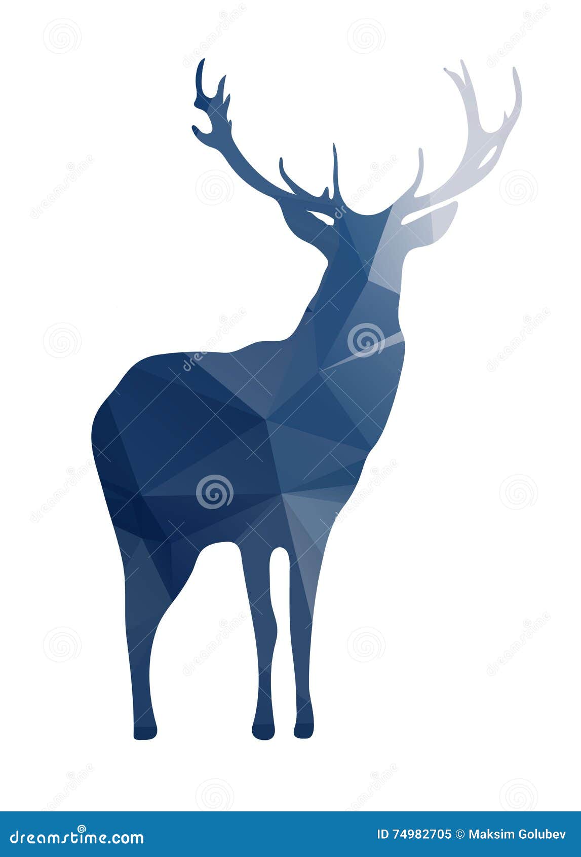 Deer Silhouette of Geometric Shapes Stock Vector - Illustration of ...