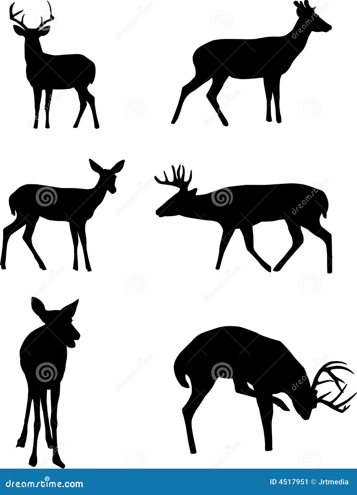 Deer Silhouettes Vector Illustration | CartoonDealer.com #11112162