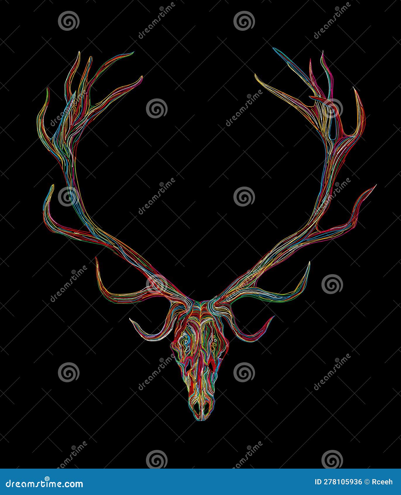 Deer skull icon stock vector. Illustration of tattoo - 278105936