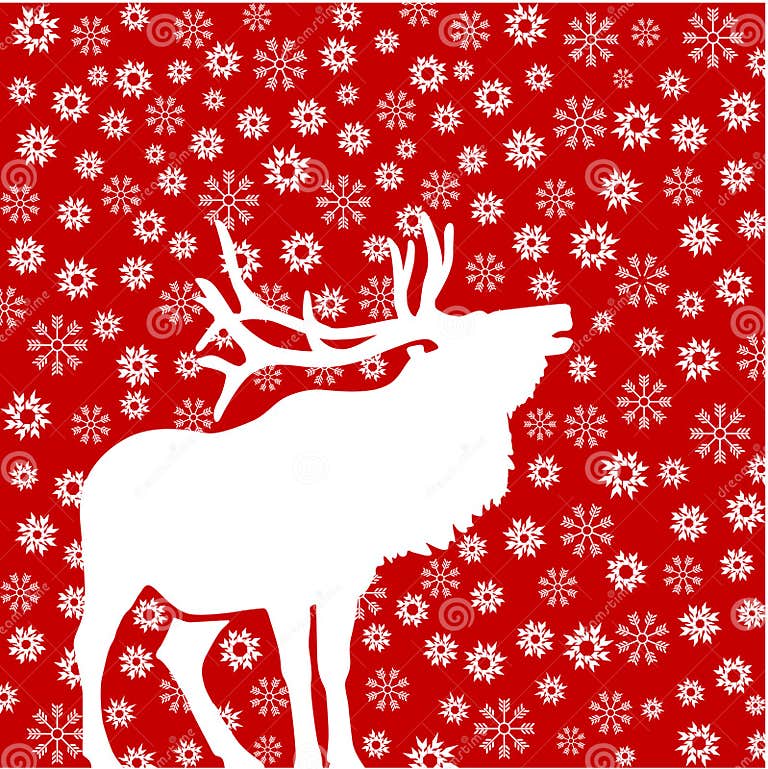 Deer with snowflakes stock vector. Illustration of wonderland - 20459013