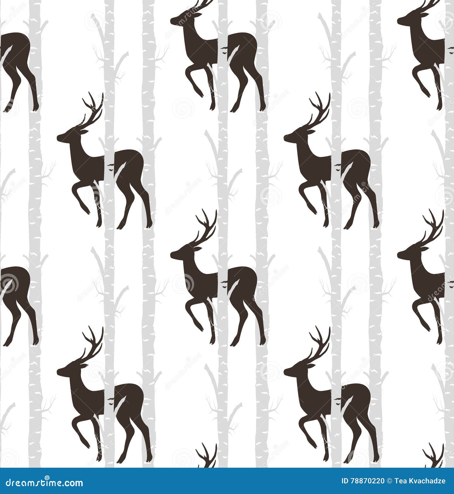 Deer,stag seamless pattern stock vector. Illustration of head - 78870220
