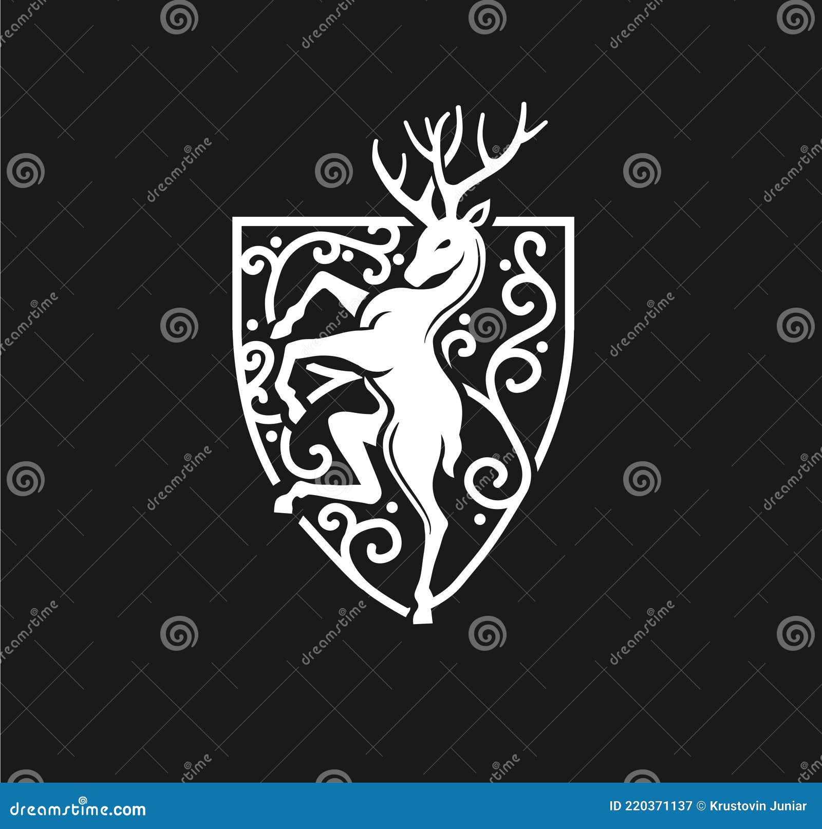 Heraldic Stag Vector Illustration | CartoonDealer.com #10627172