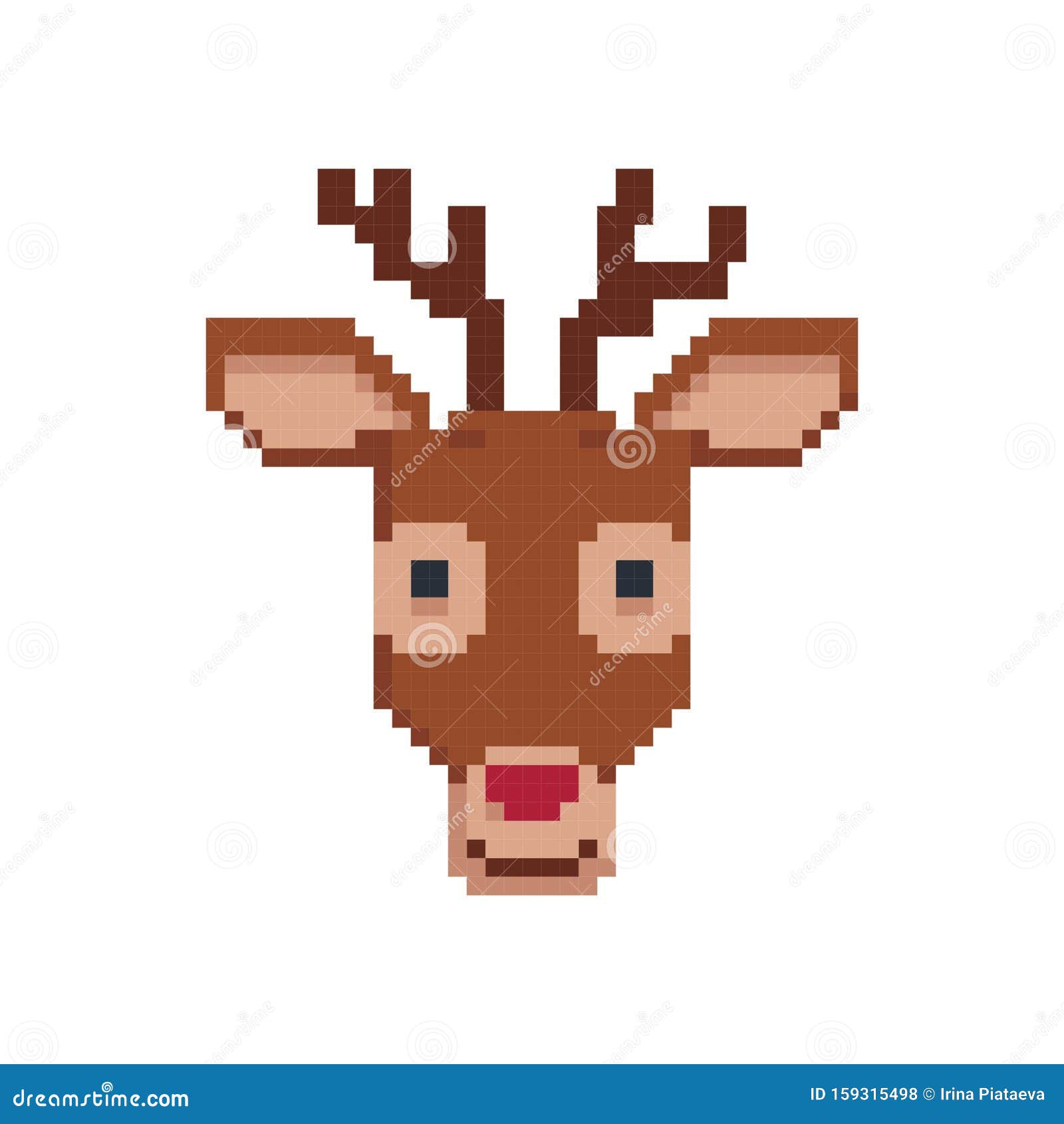 Deer in the Style of Pixel Art. Character Icon Stock Illustration ...