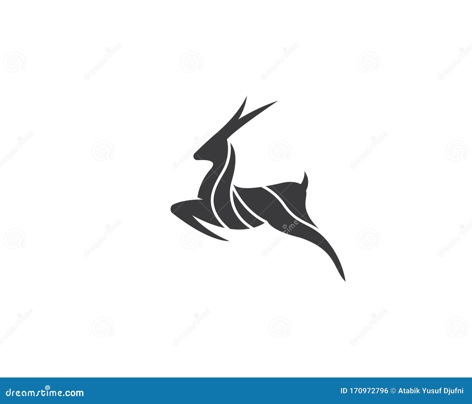 Deer symbol illustraation stock vector. Illustration of silhouette ...