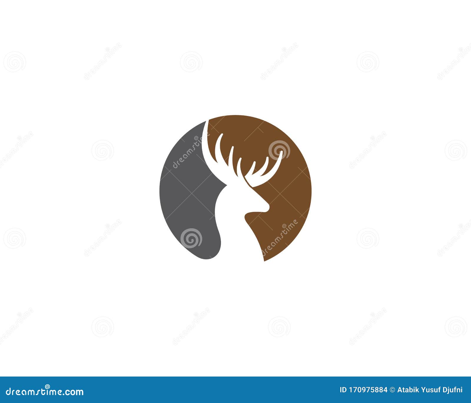 Deer symbol illustraation stock vector. Illustration of black - 170975884