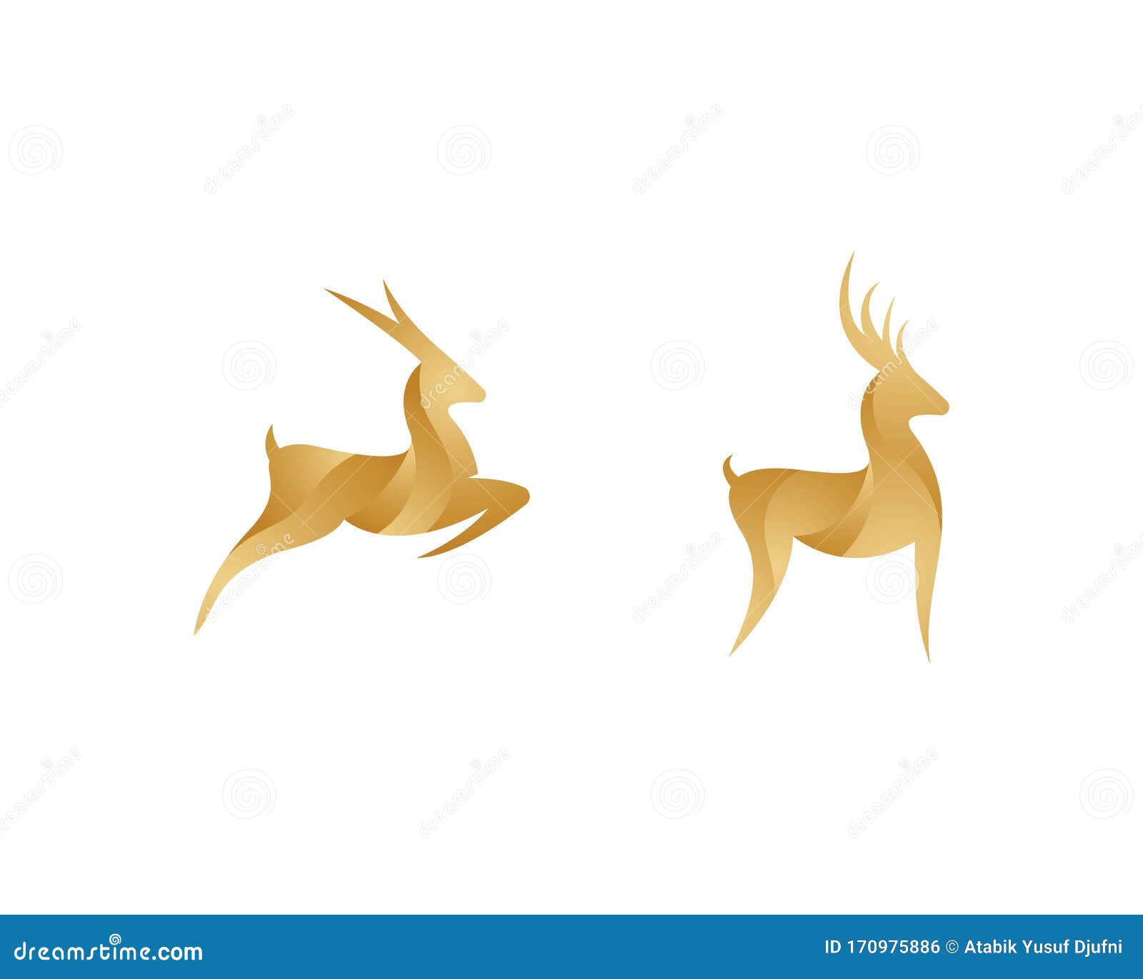 Deer symbol illustraation stock vector. Illustration of contour - 170975886