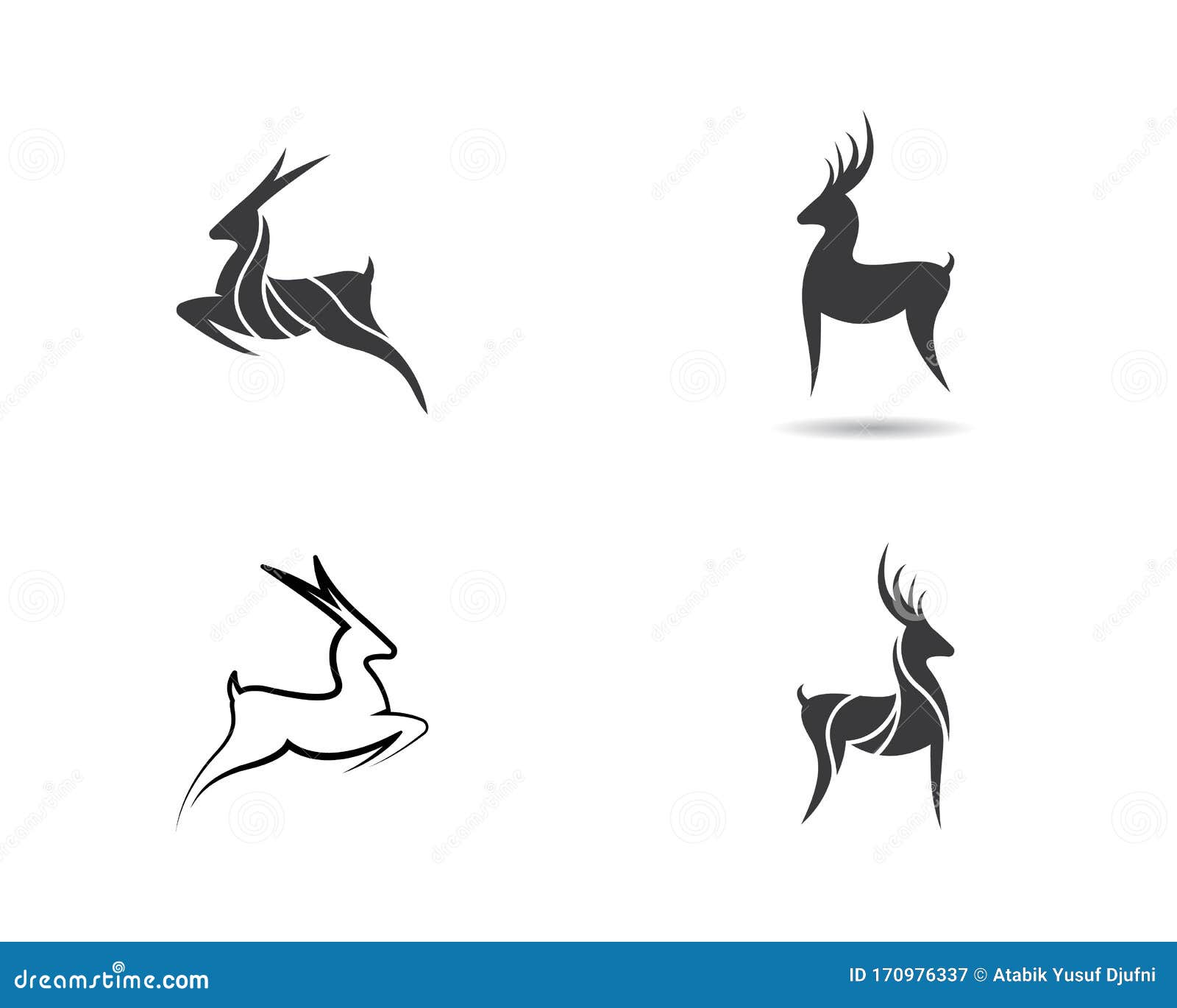 Deer symbol illustraation stock vector. Illustration of head - 170976337