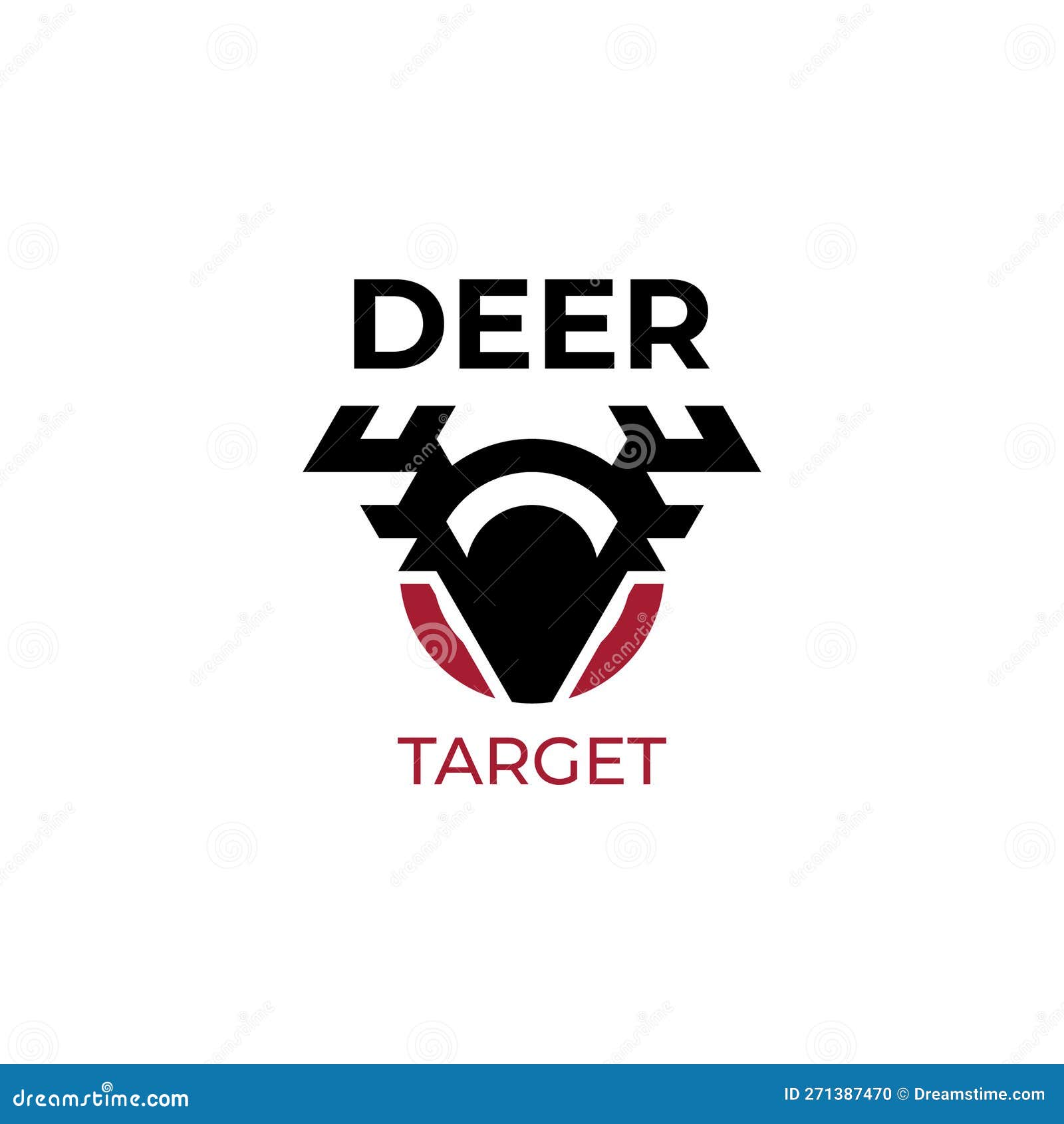 Deer Target Logo, Simple and Modern. Stock Vector - Illustration of ...