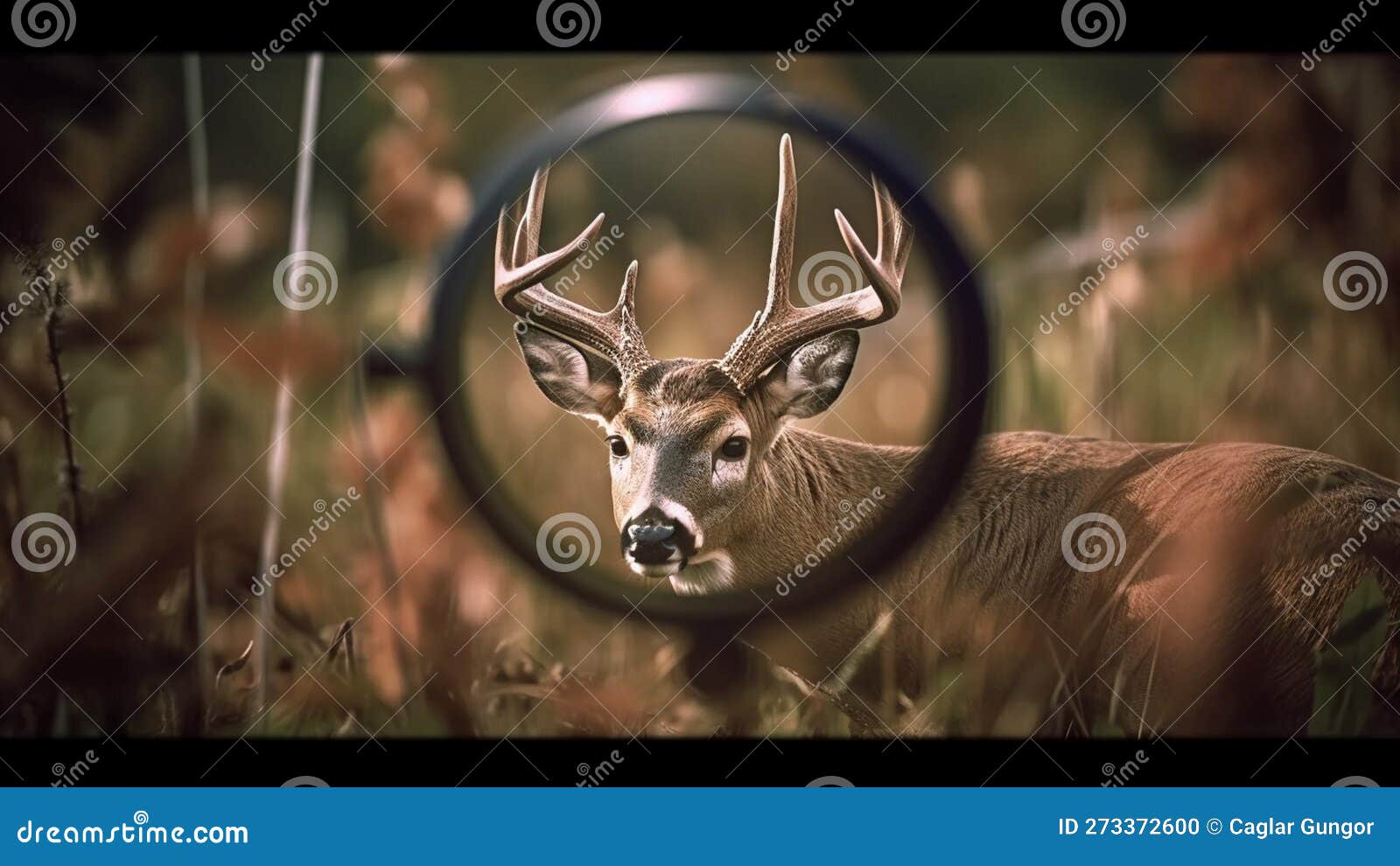 Deer on Target stock illustration. Illustration of bovine - 273372600