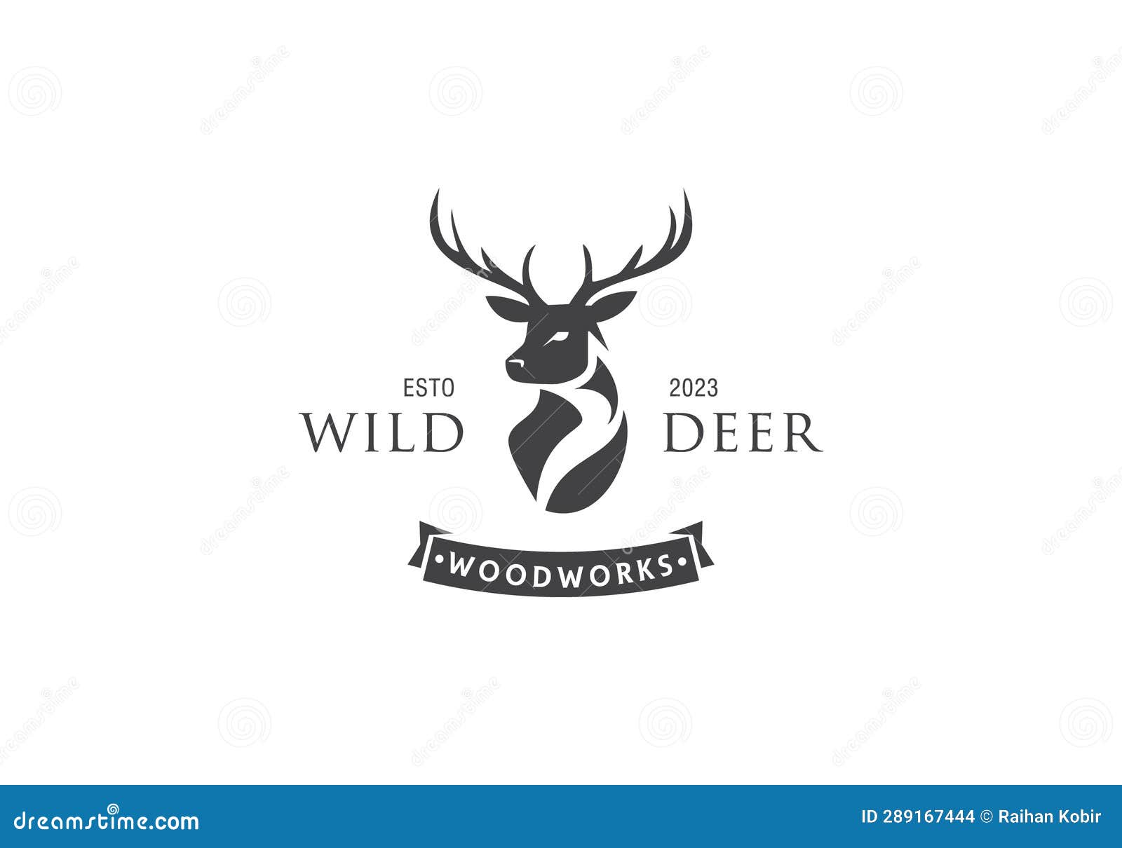 Deer logo design stock illustration. Illustration of graphic - 289167444
