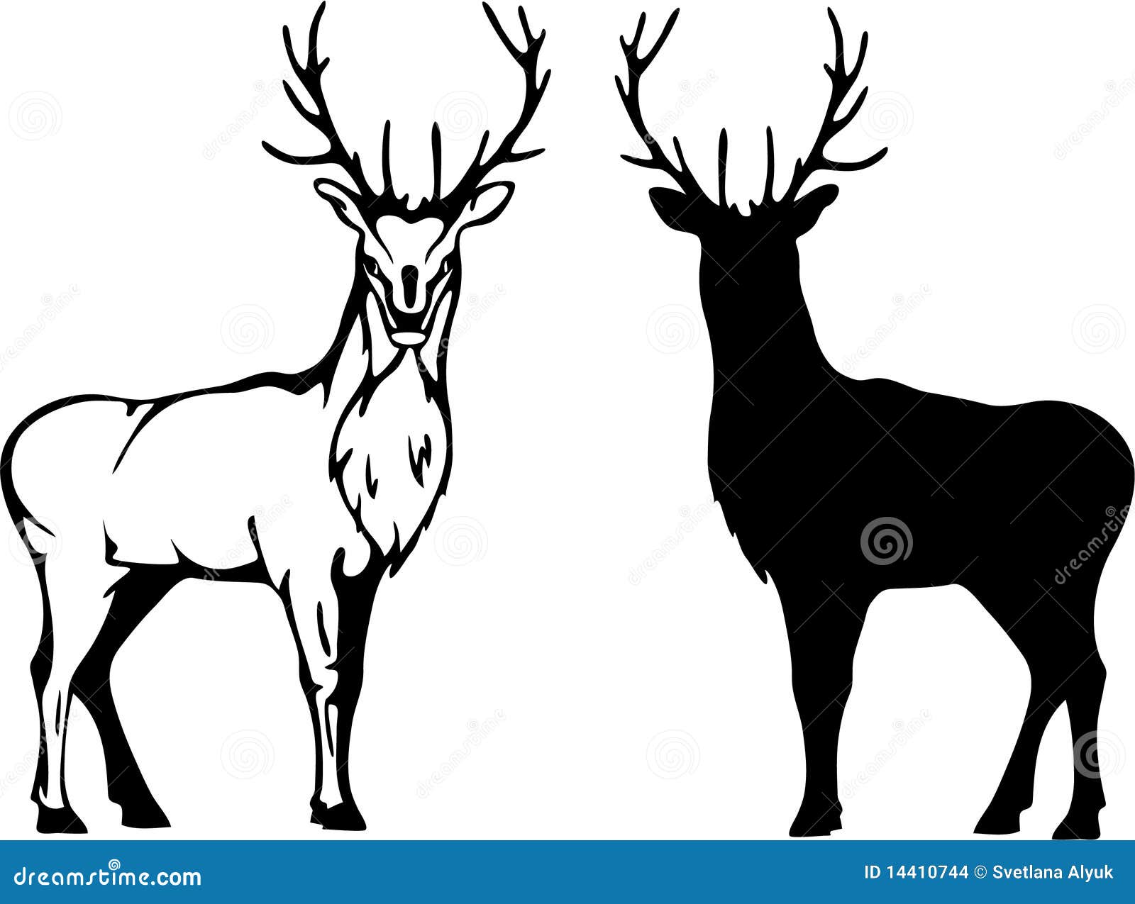 Deer vector stock vector. Illustration of vector, wild - 14410744