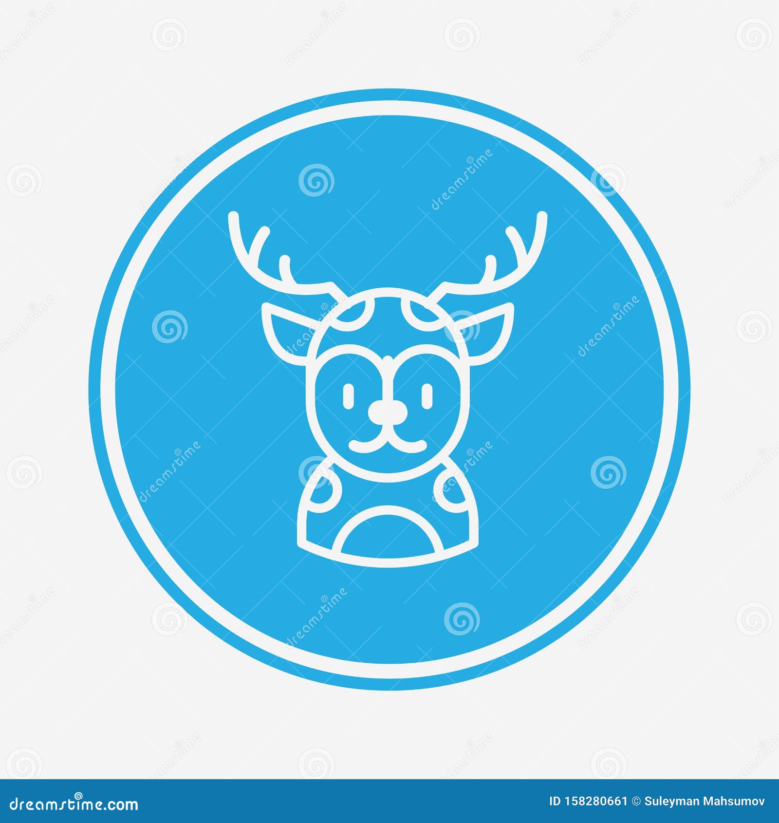 Deer Vector Icon Sign Symbol Stock Illustration - Illustration of ...