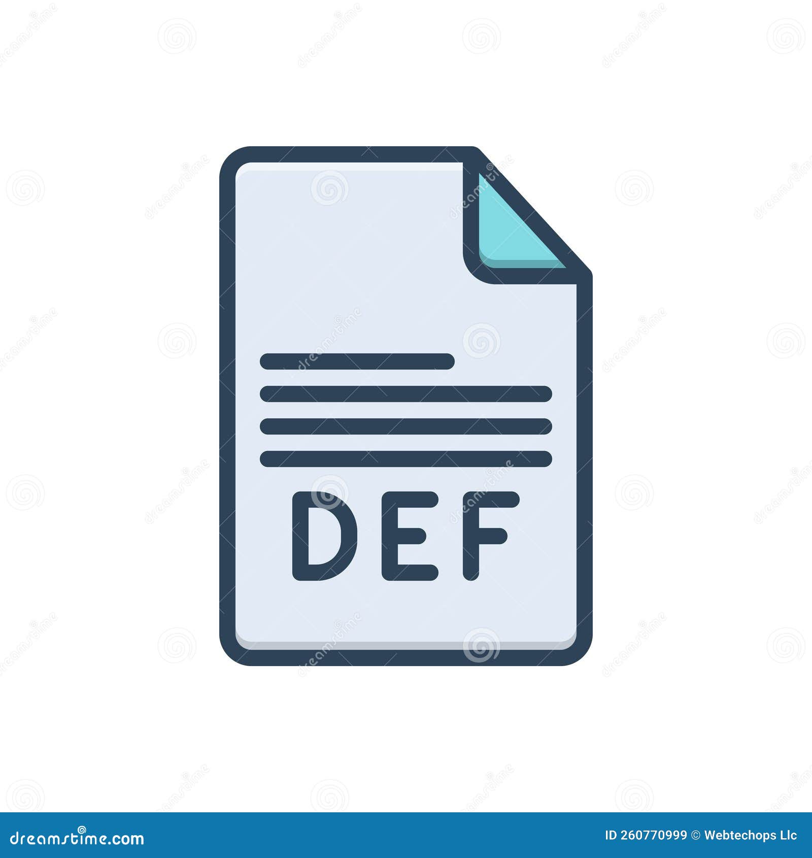 Color Illustration Icon for Def, Data and File Stock Illustration ...