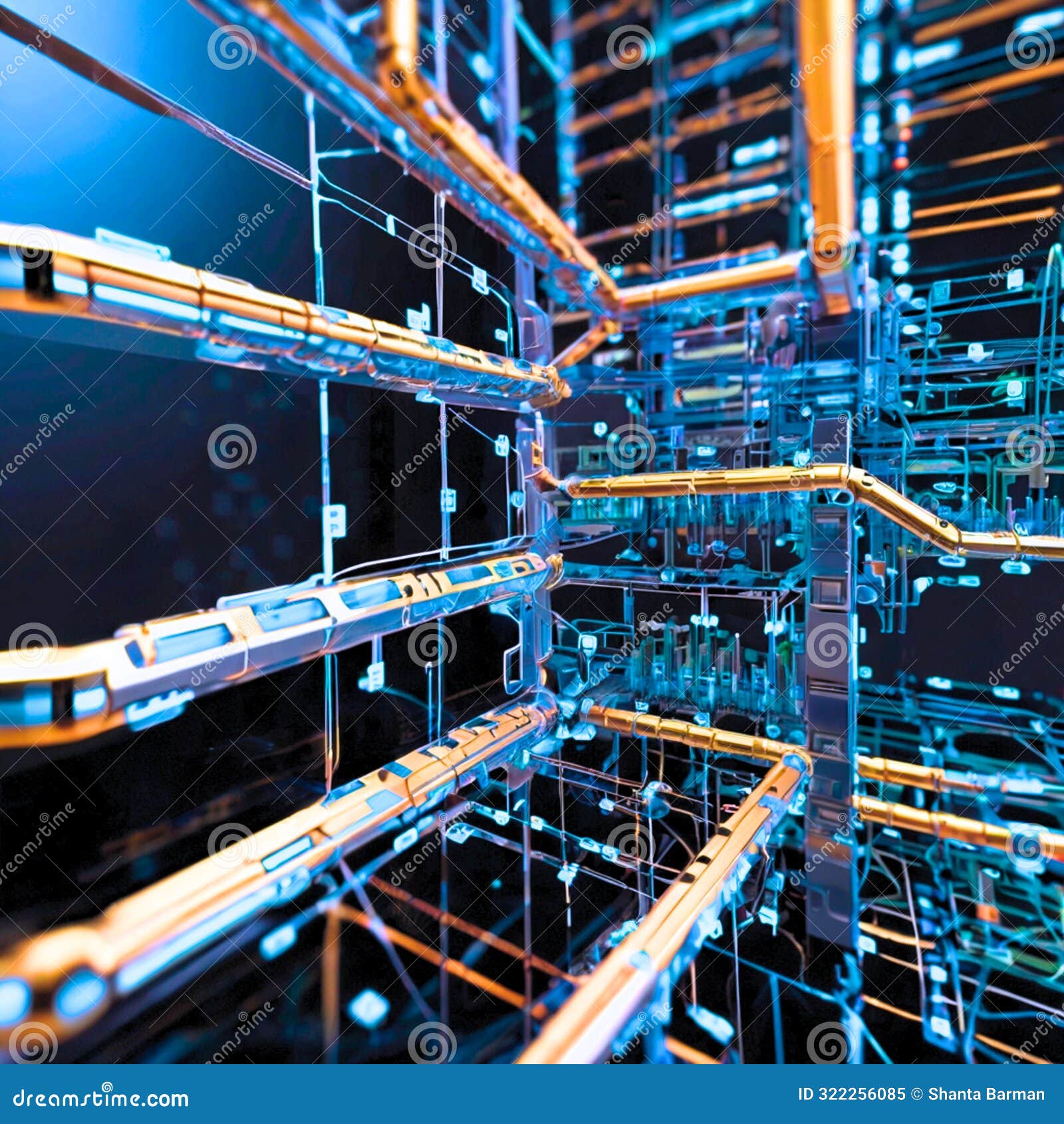 Default Automated Network Configuration Implement Automated Con Stock Illustration