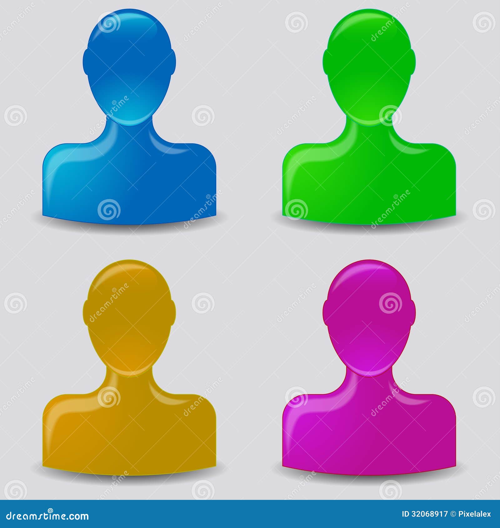 Default Avatar Icon Set, Profile Portrait Vector | CartoonDealer.com ...