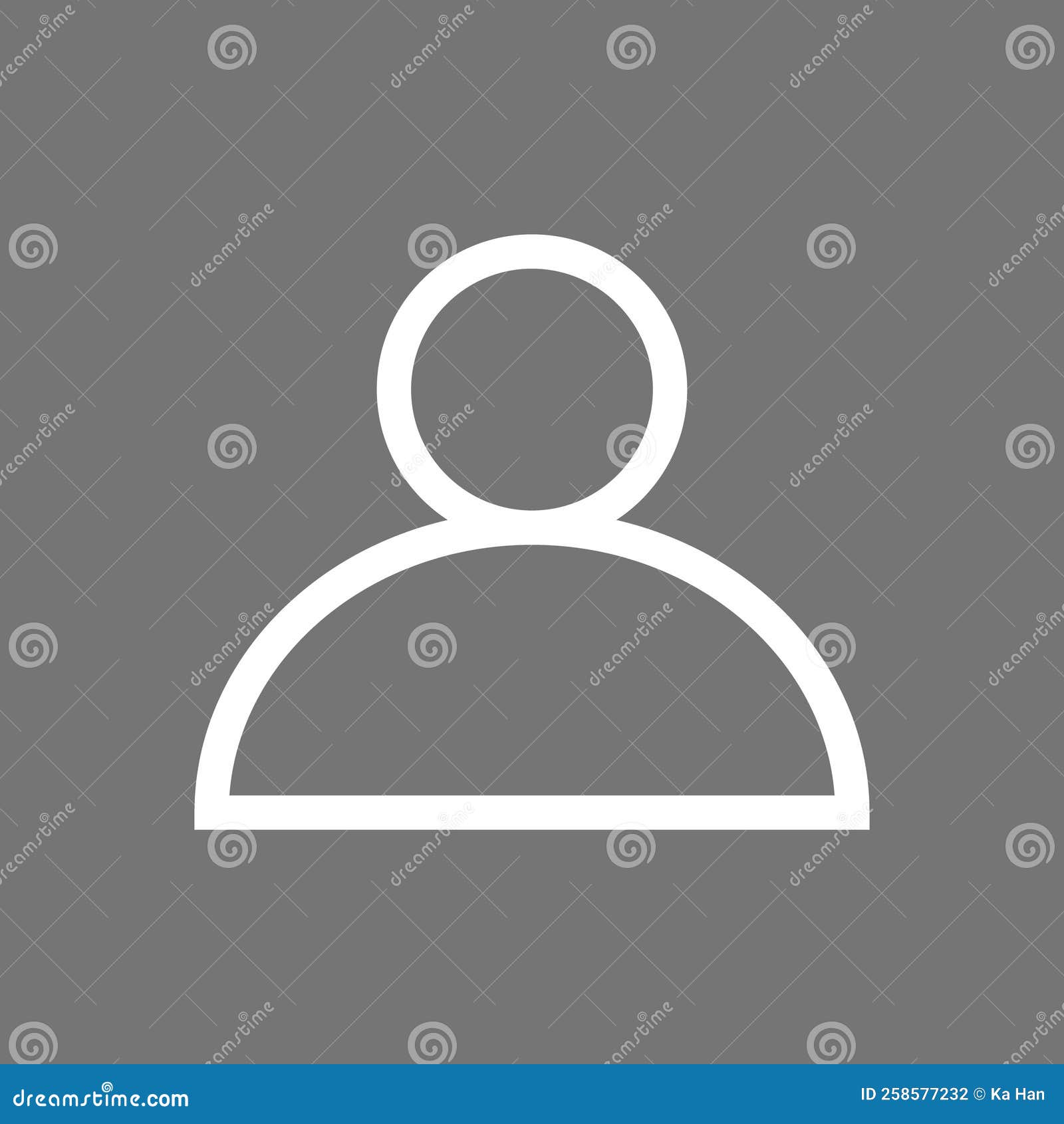 Default Avatar Profile Icon in Line Style Stock Vector - Illustration ...