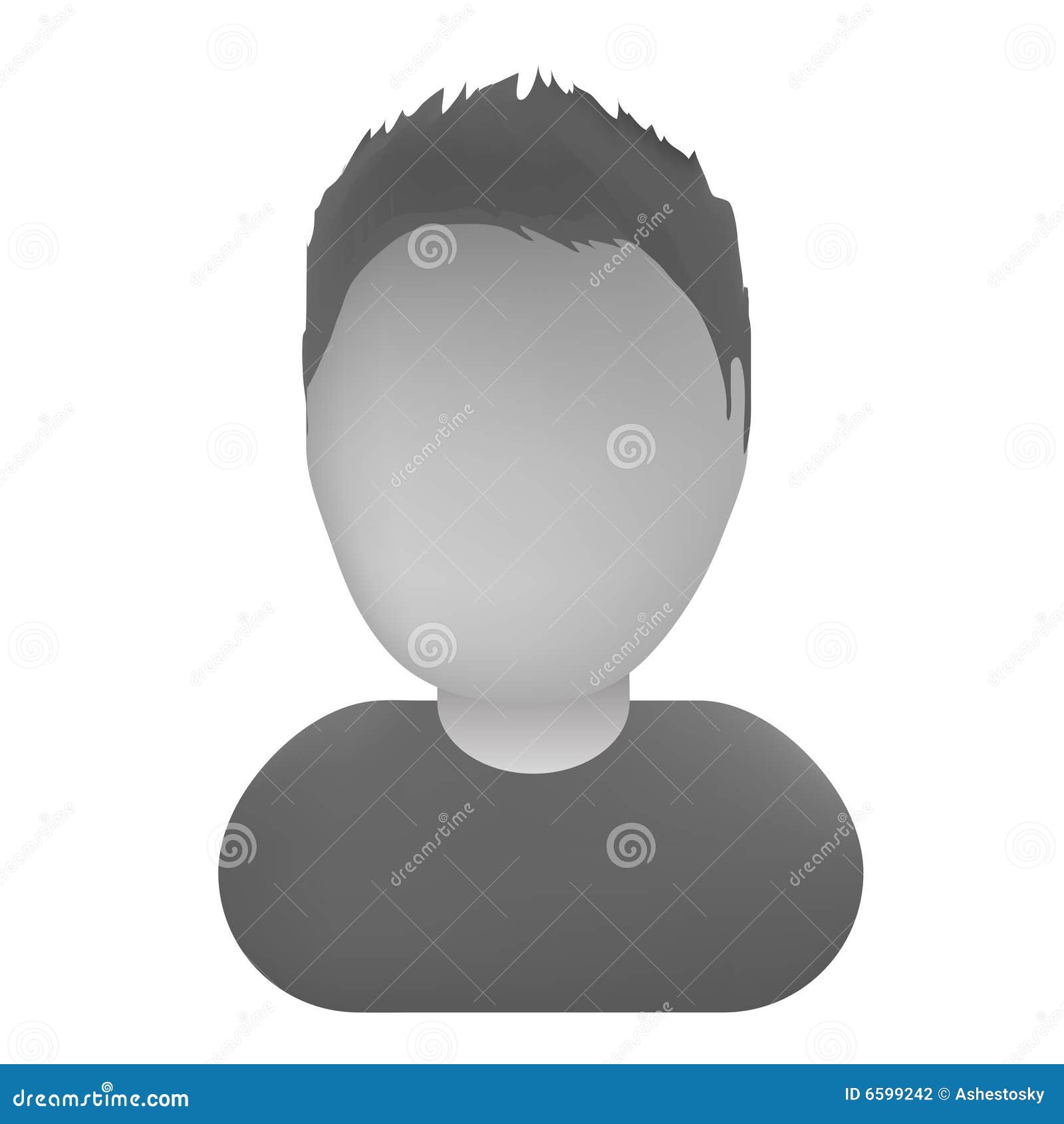 Default Avatar Thumb stock vector. Illustration of face - 6599242