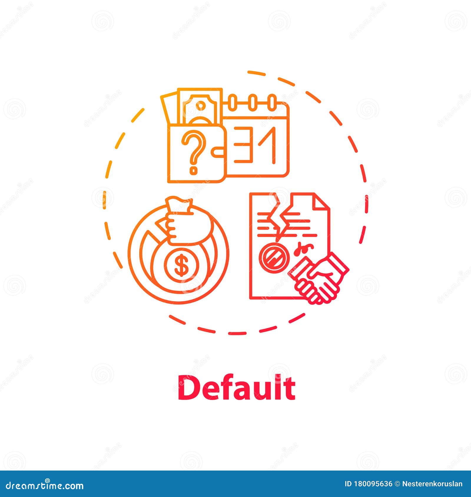 Default concept icon stock vector. Illustration of failure - 180095636