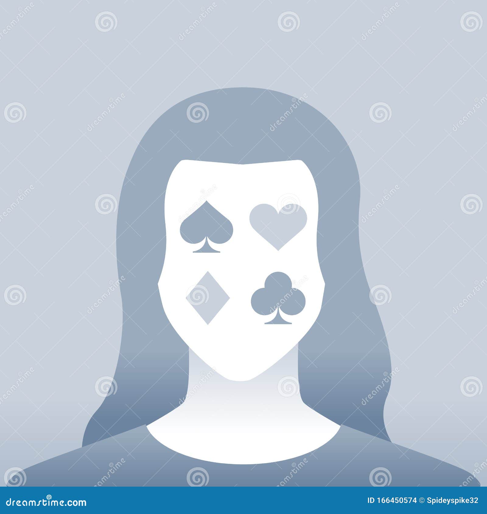 Female Default Avatar Profile Icon. Woman Face Silhouette Person ...