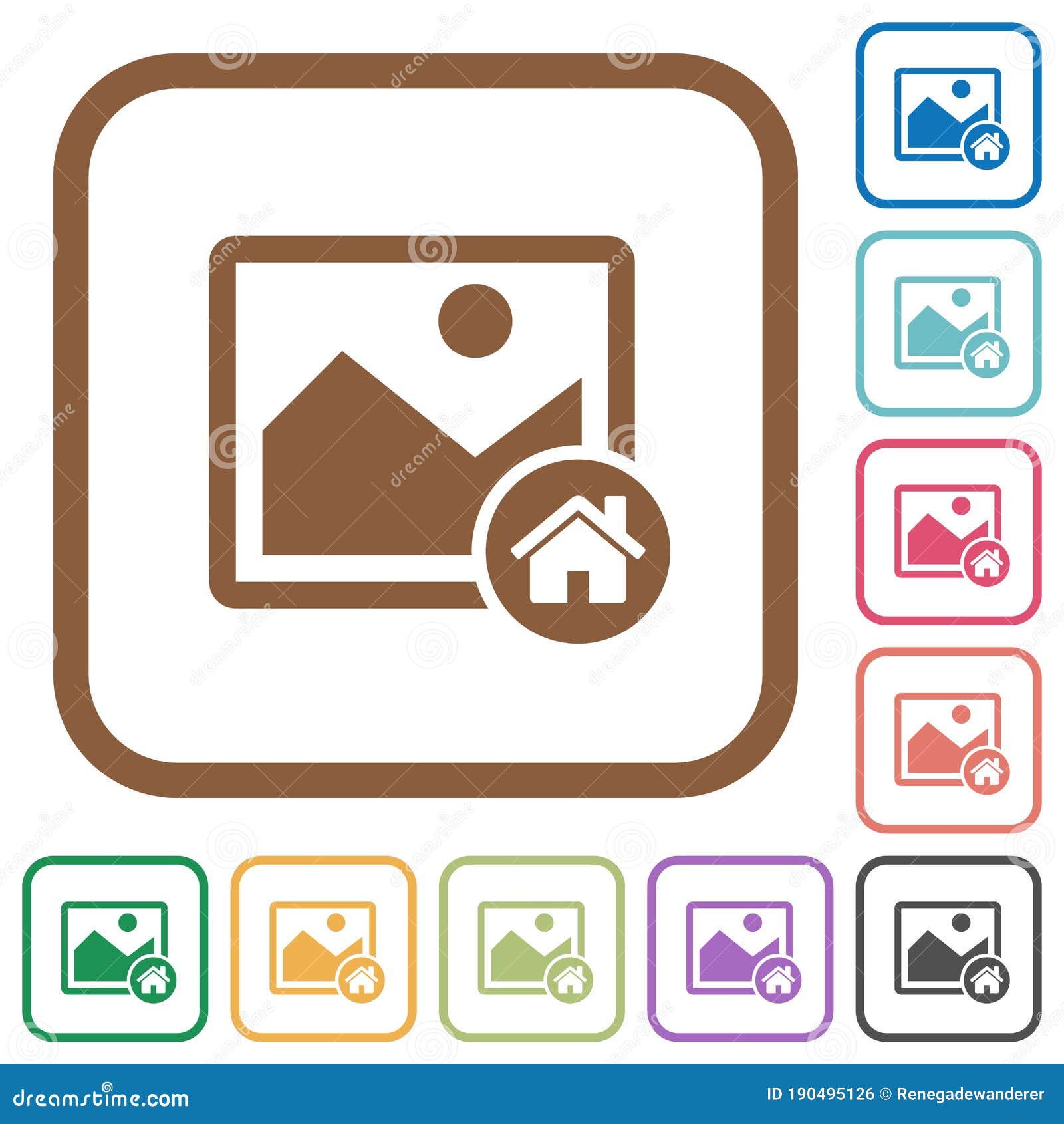 Default image simple icons stock vector. Illustration of flat - 190495126