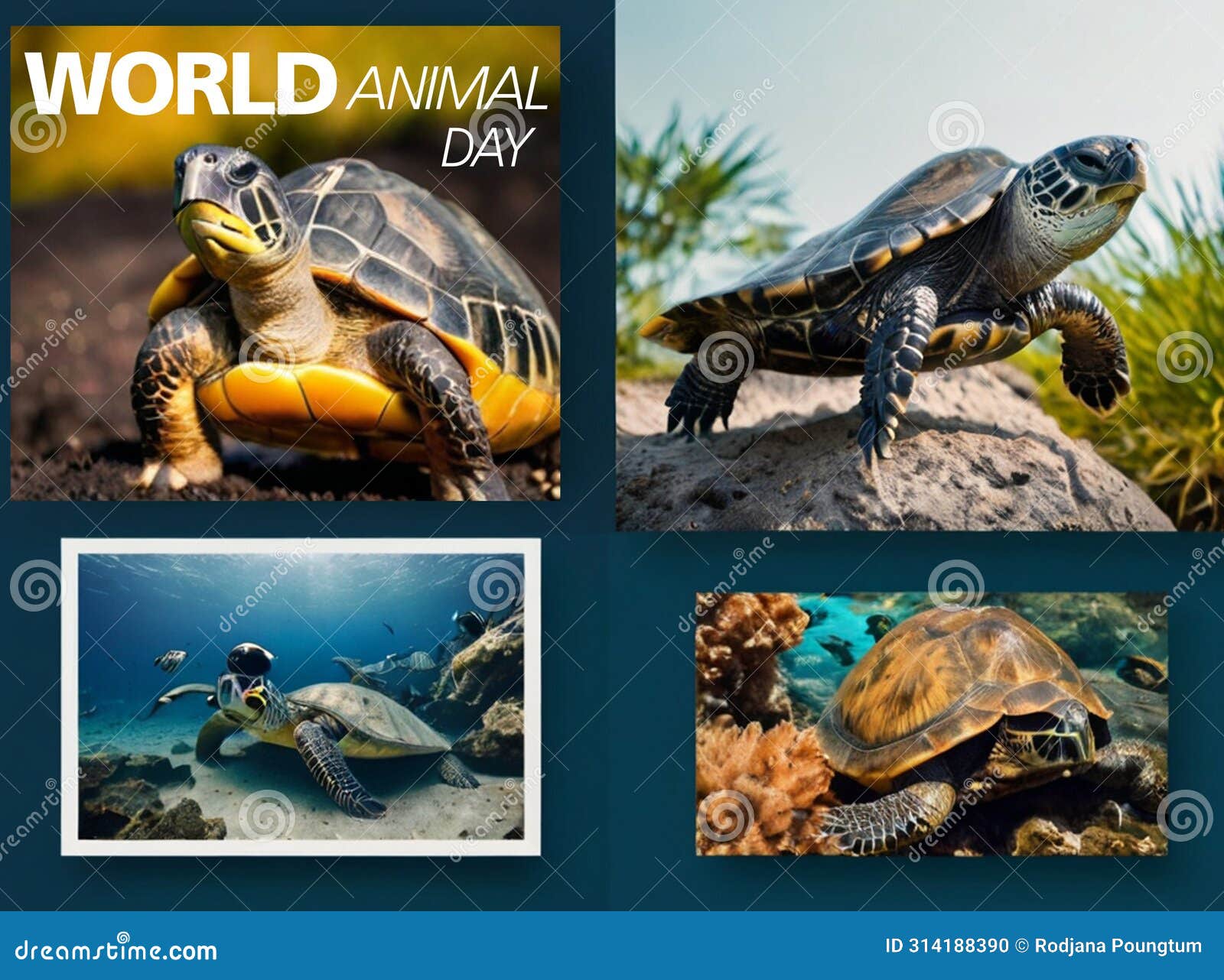 Default Instagram Post Design Template for Turtles Stock Illustration - Illustration of ...