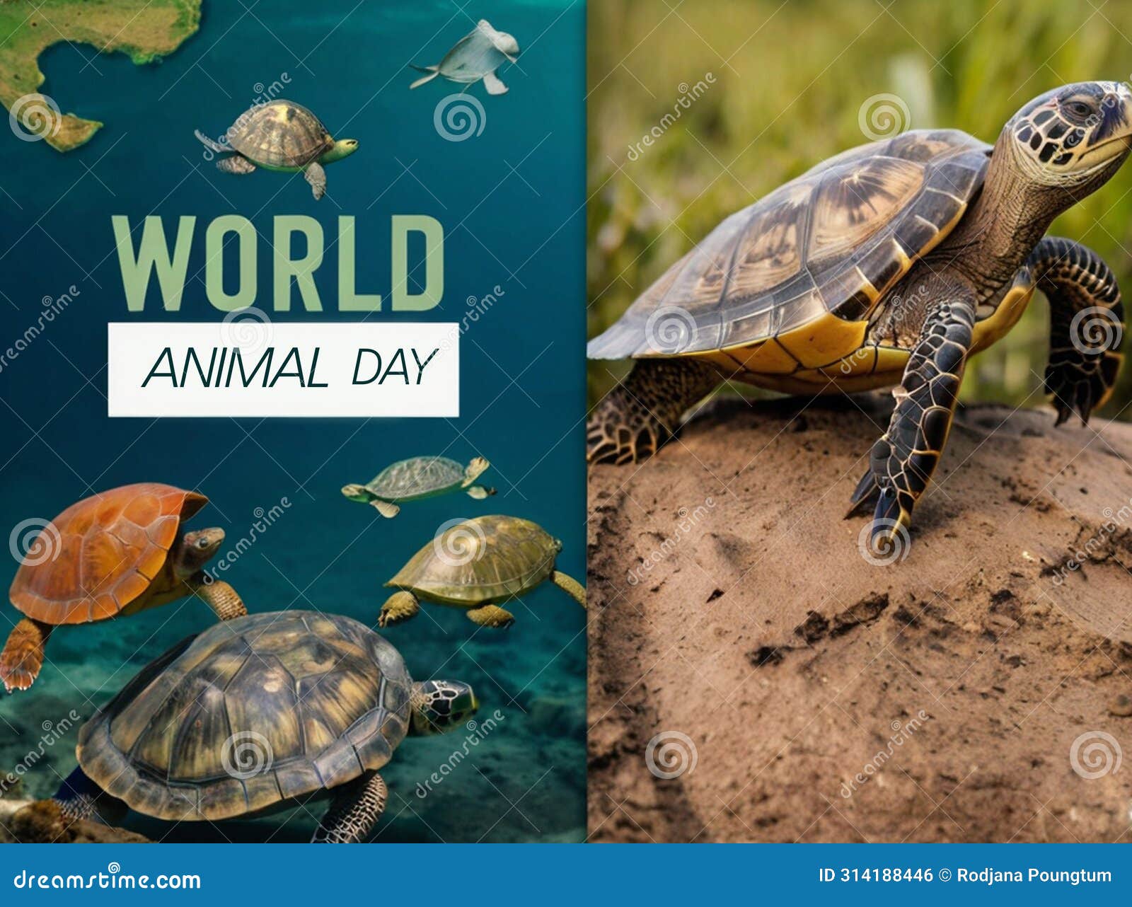 Default Instagram Post Design Template for Turtles Stock Illustration - Illustration of ...