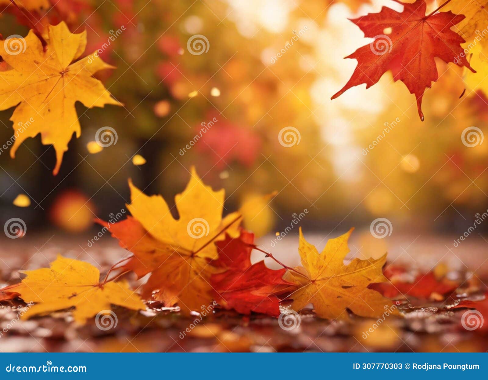 Default 8k Falling Maple Leaf Background Stock Illustration ...